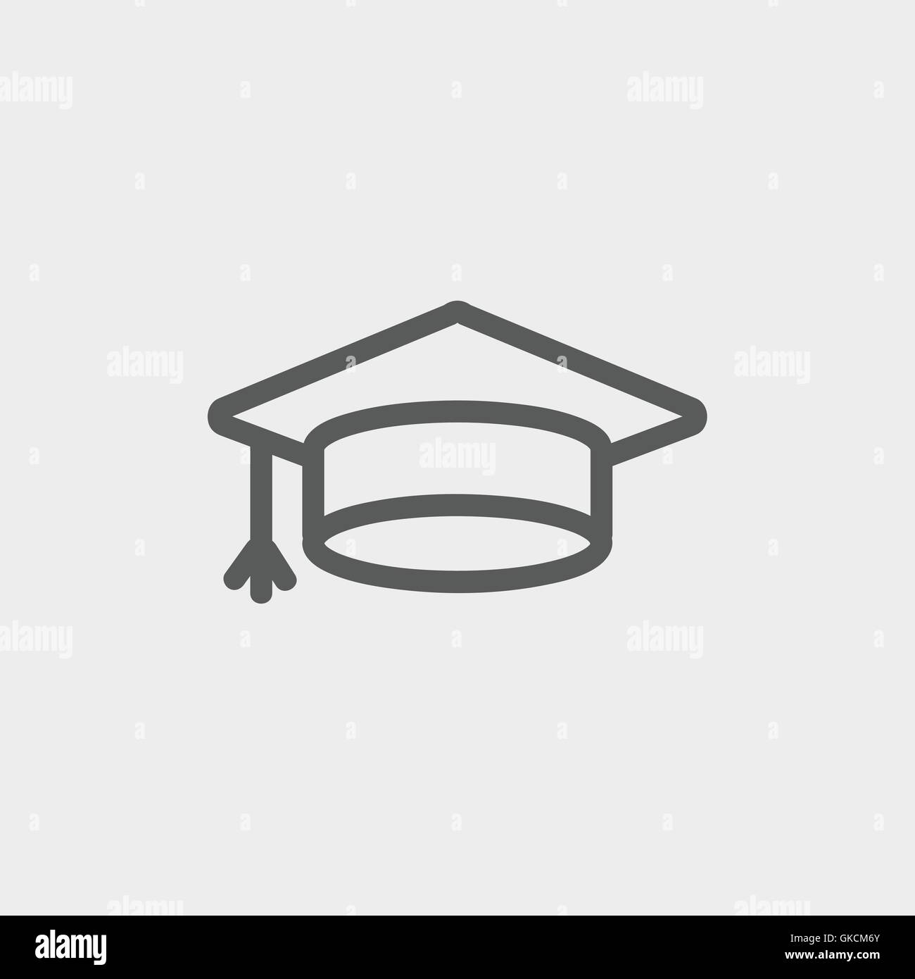 Graduation cap thin line icon Stock Vector Image & Art - Alamy