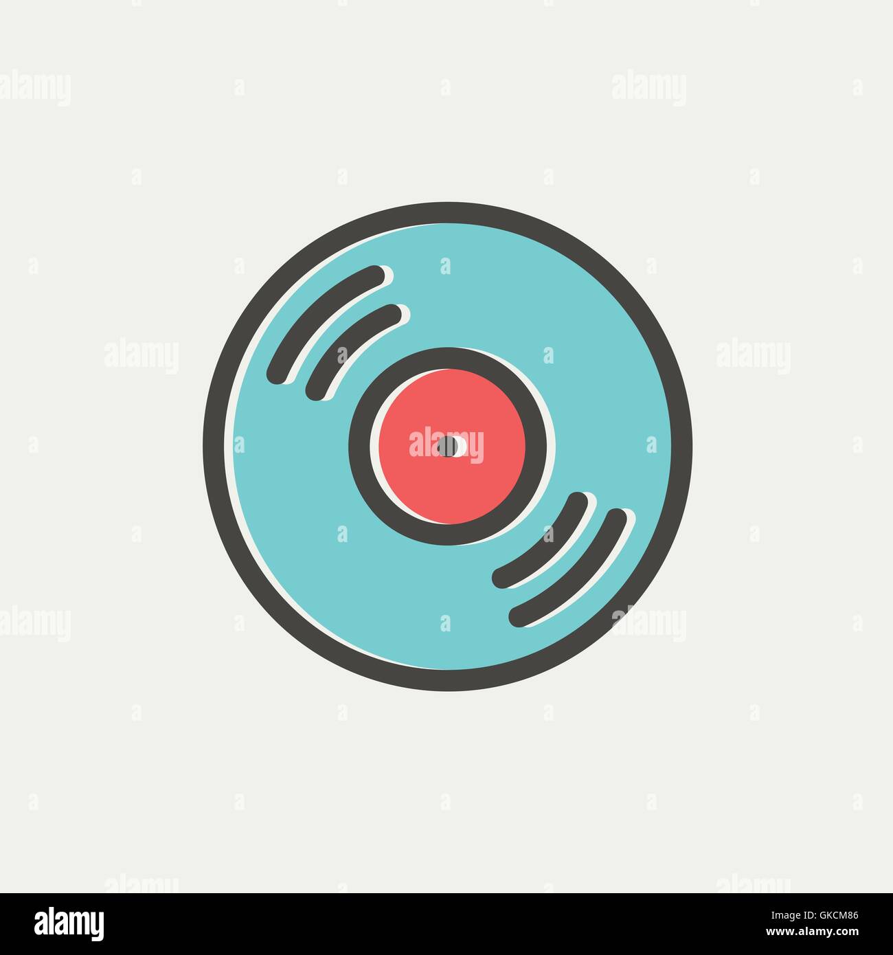 Vinyl disc thin line icon Stock Vector Image & Art - Alamy