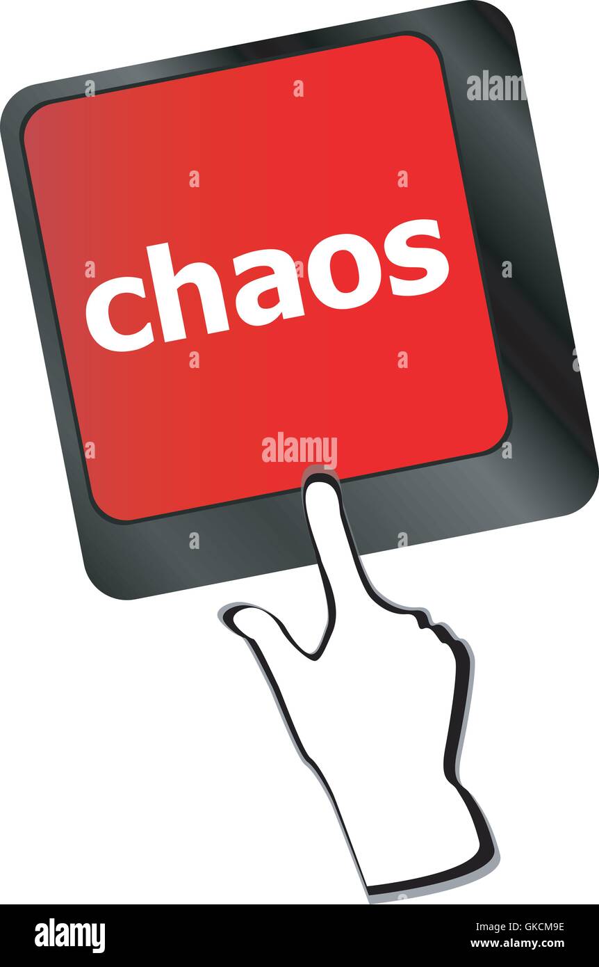 chaos keys on computer keyboard, business concept vector Stock Vector ...