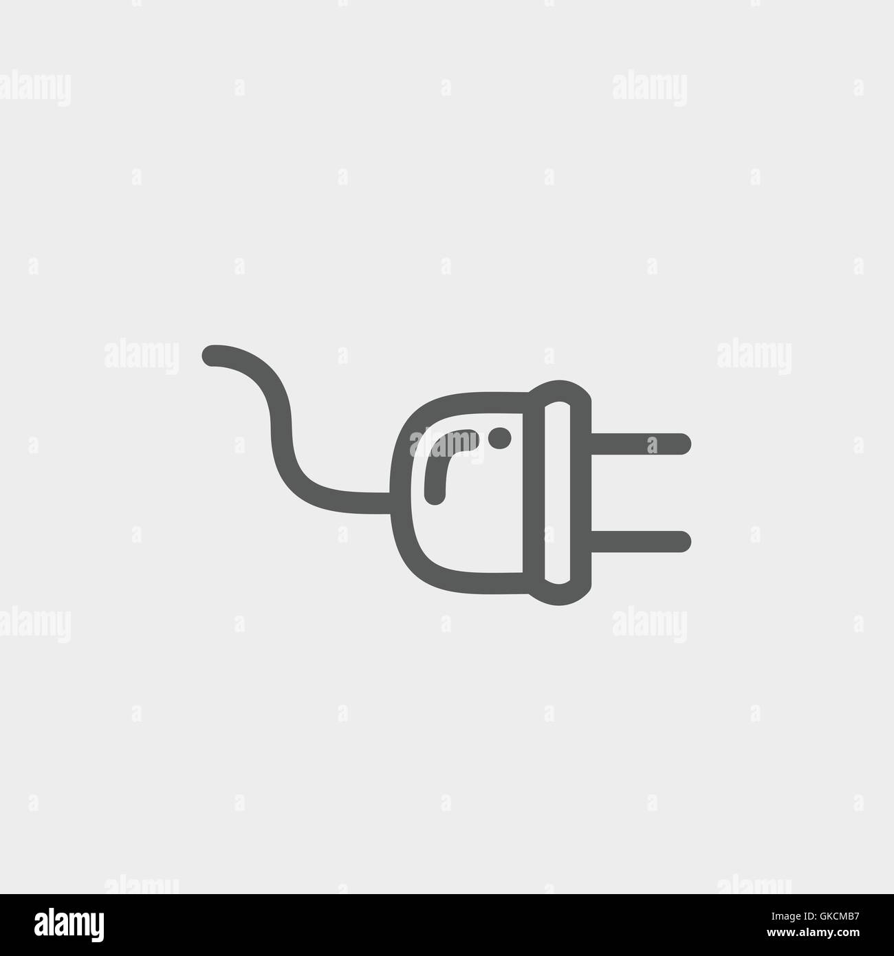 Plug thin line icon Stock Vector Image & Art - Alamy