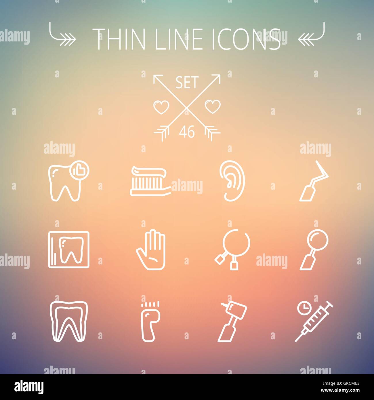 Dental floss hygiene line Stock Vector Images - Alamy