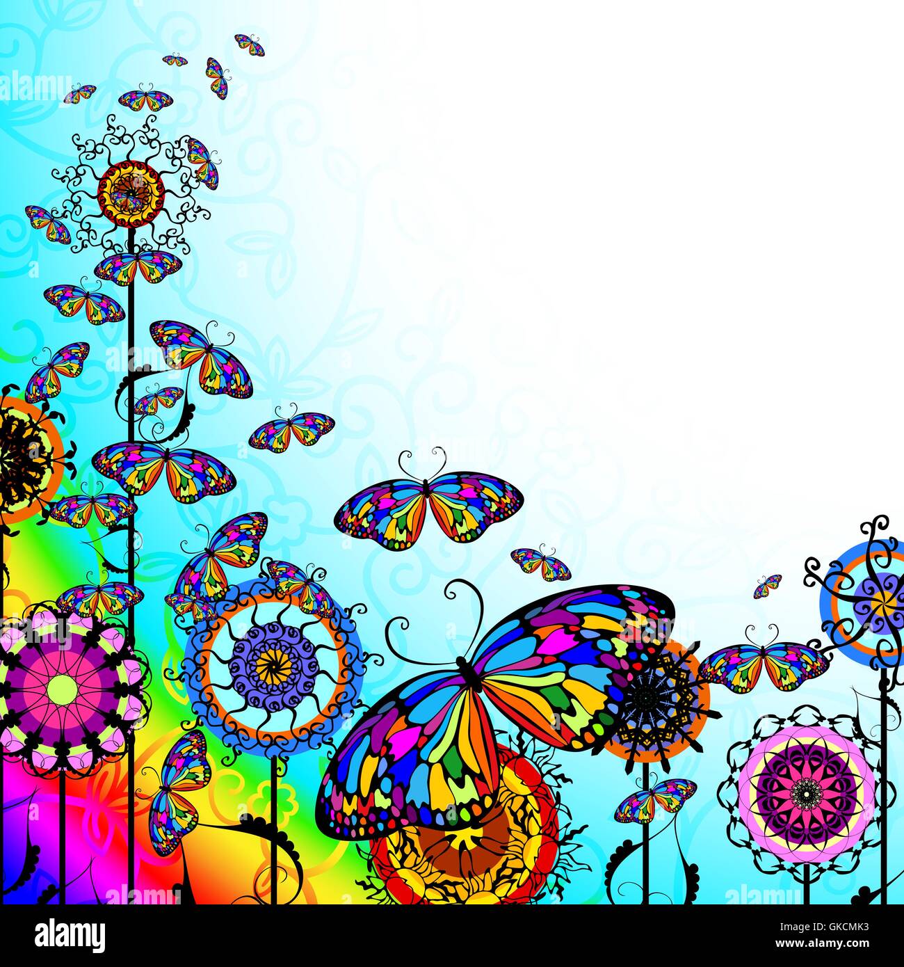 Floral back design Stock Vector Images - Alamy