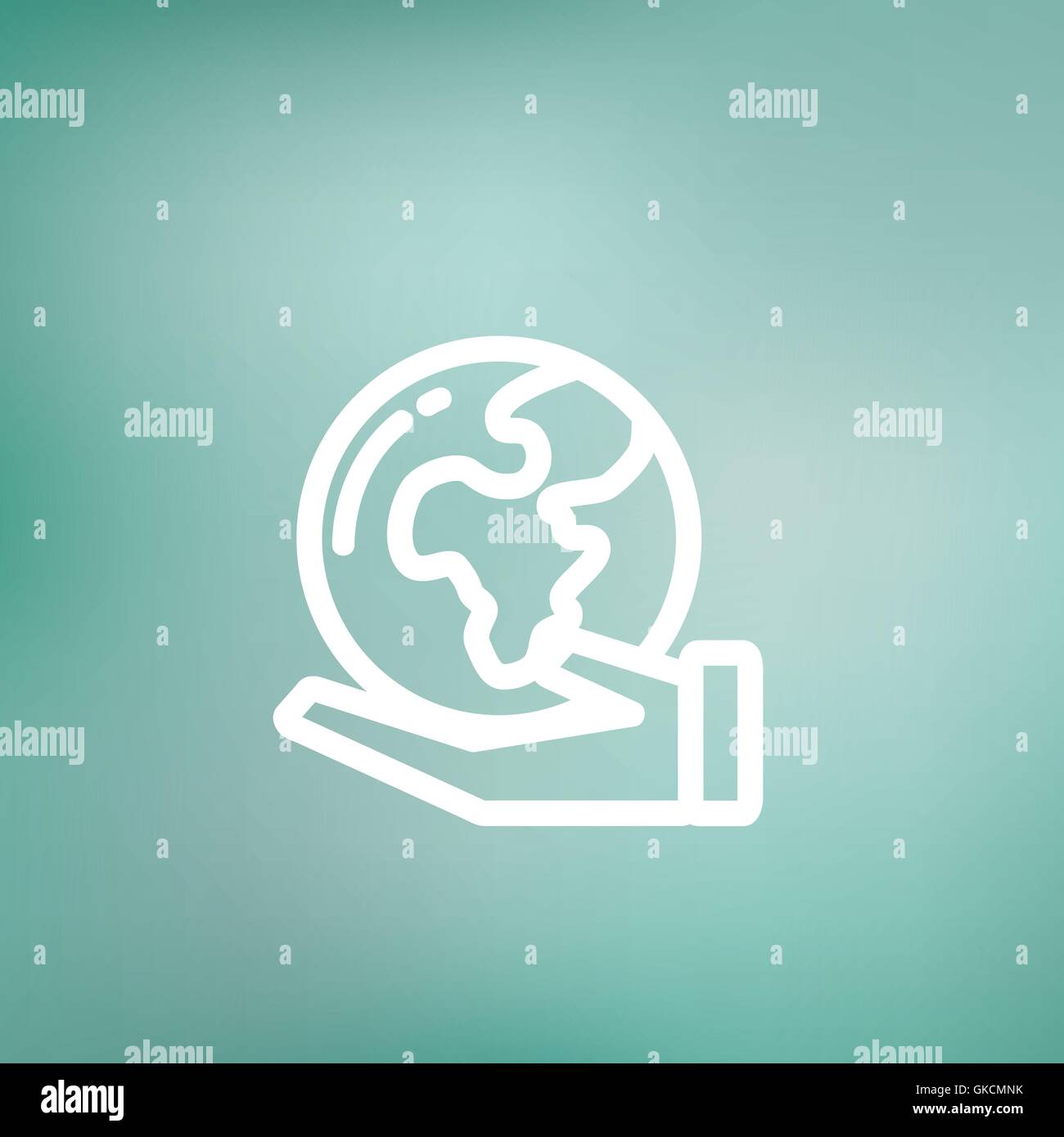 Human hand holding the planet earth Stock Vector Images - Alamy