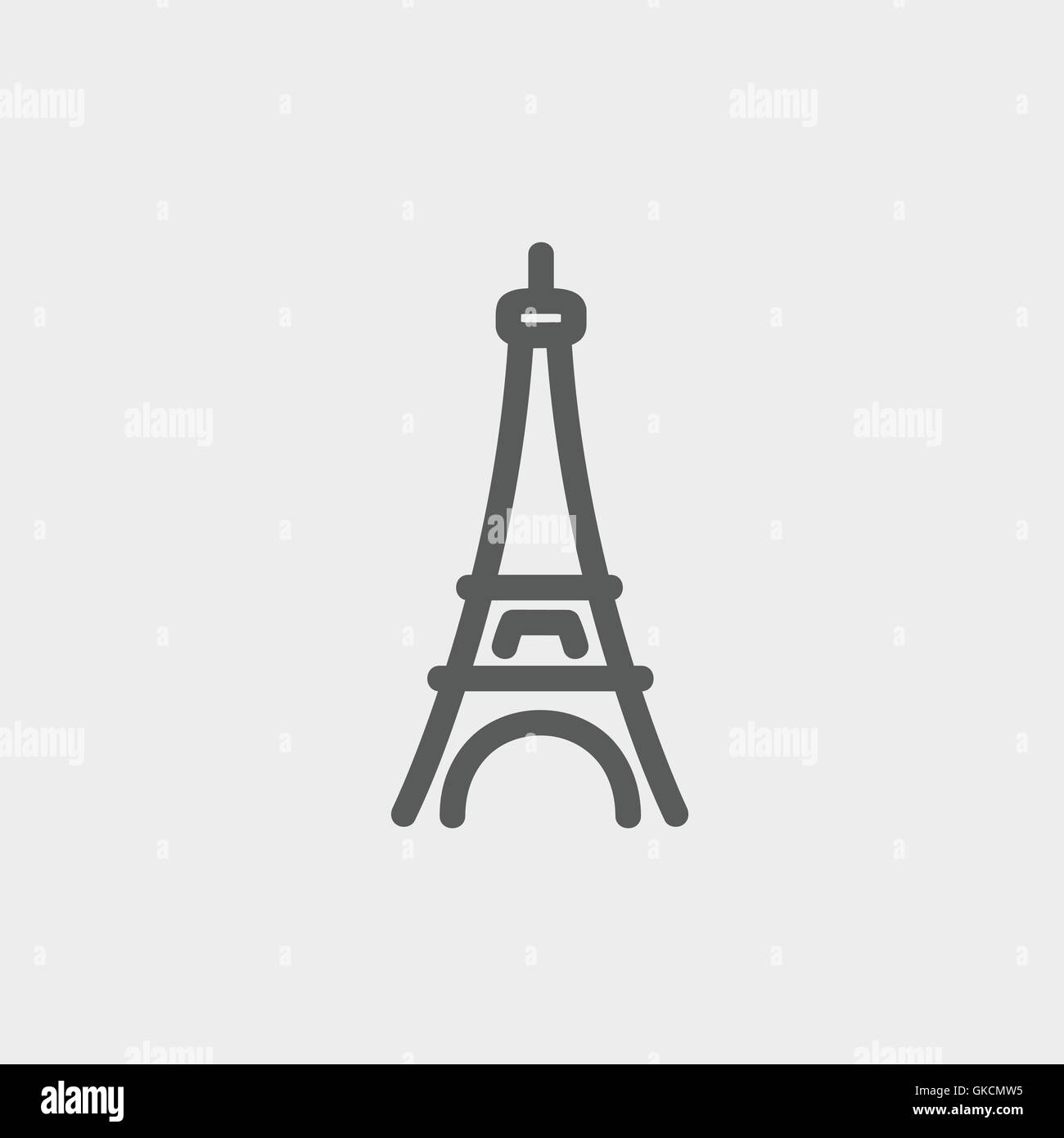 Paris Tower thin line icon Stock Vector Image & Art - Alamy
