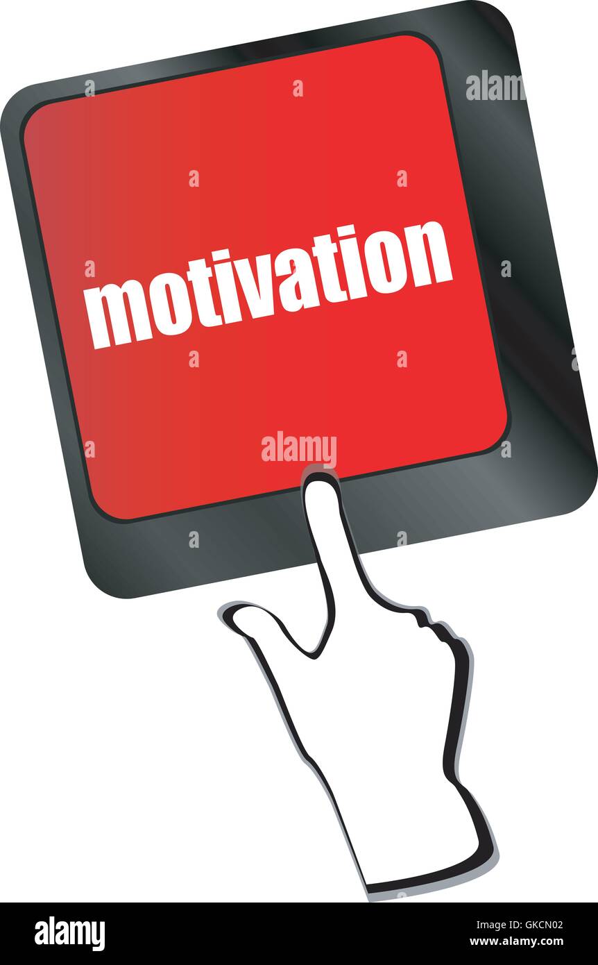 motivation button on computer keyboard key vector Stock Vector Image ...