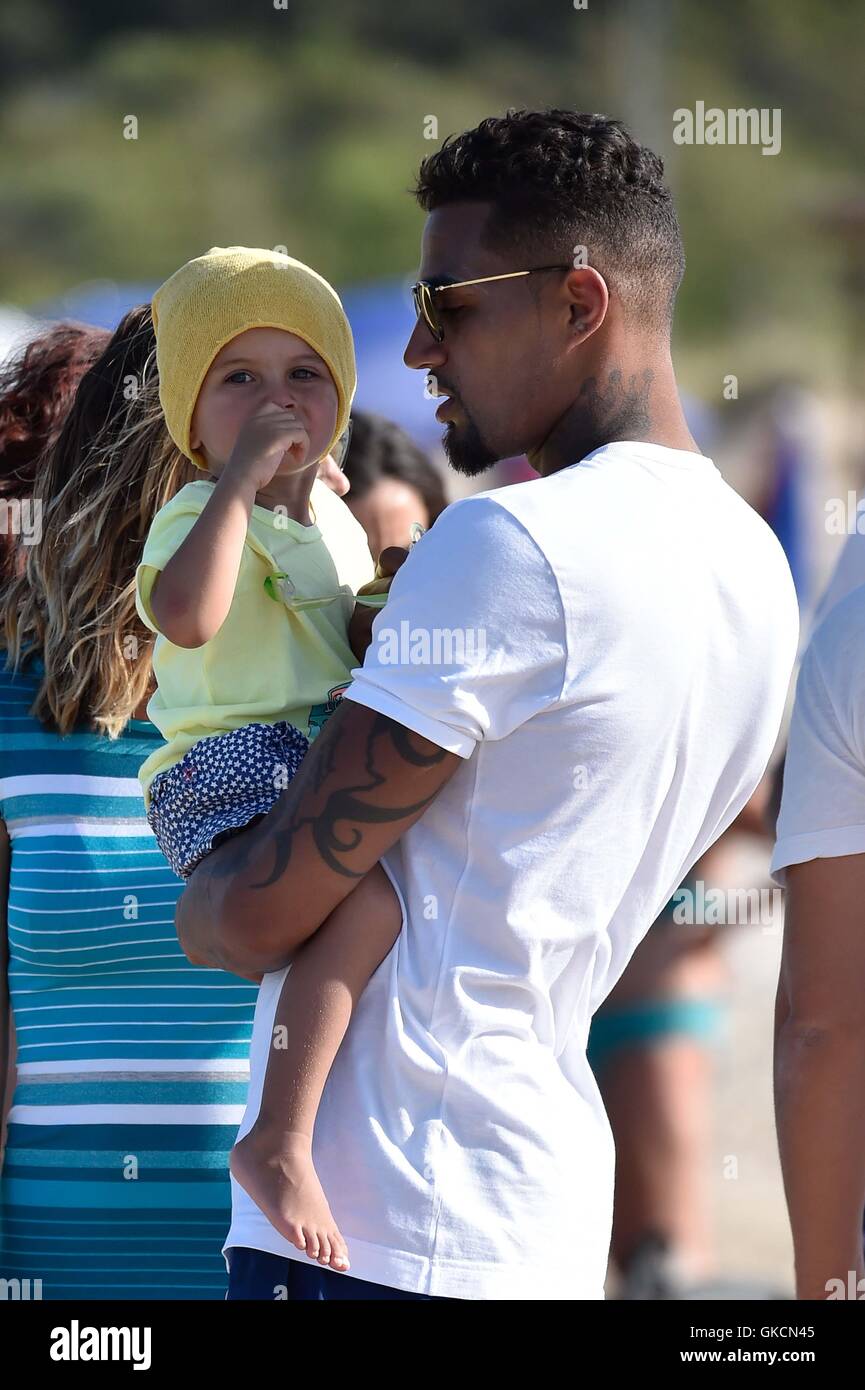 Kevin-Prince Boateng with his wife Melissa Satta and their son Maddox ...