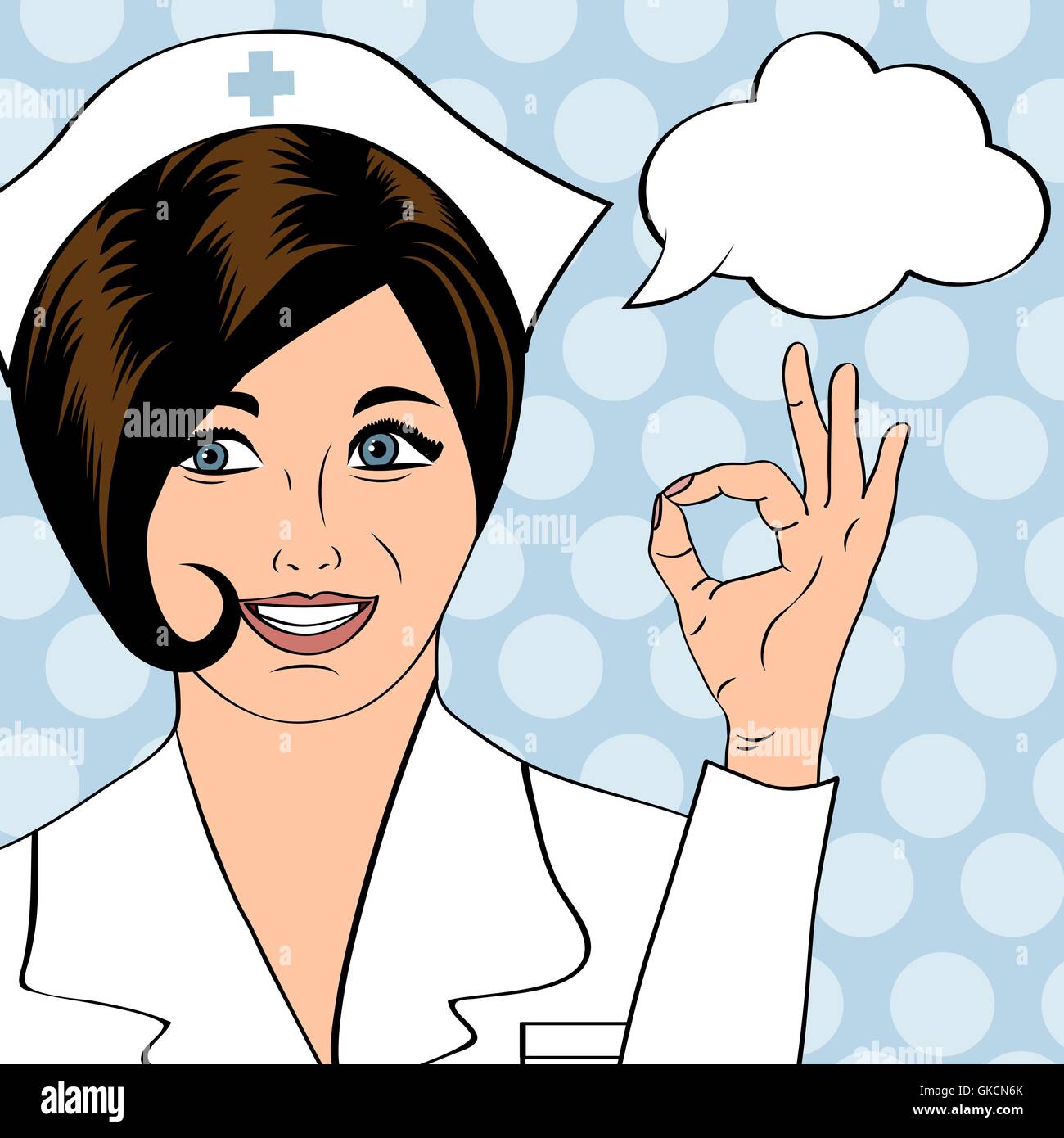Beautiful friendly and confident nurse Stock Vector Image & Art - Alamy