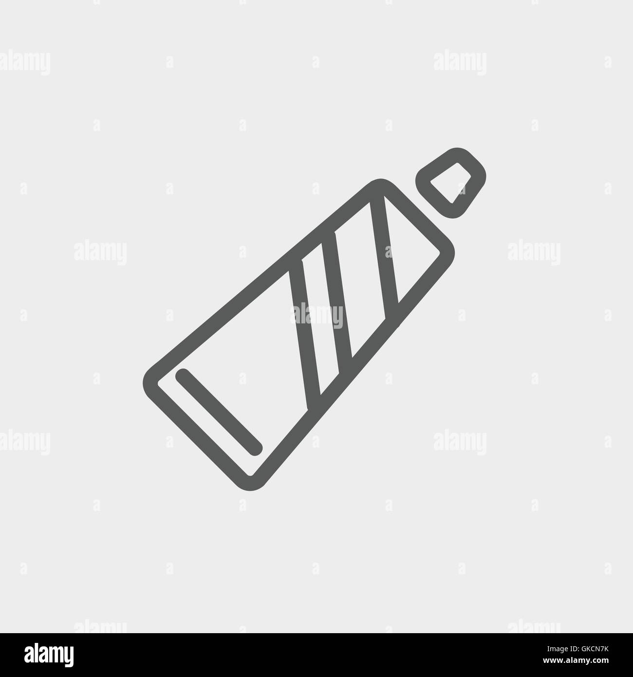 Toothpaste tube flat white Stock Vector Images - Alamy
