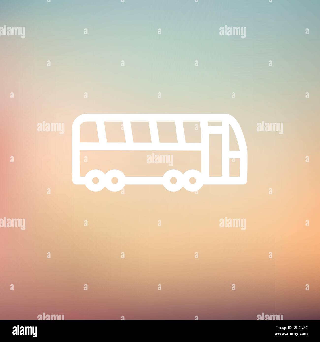 Tourist bus thin line icon Stock Vector Image & Art - Alamy