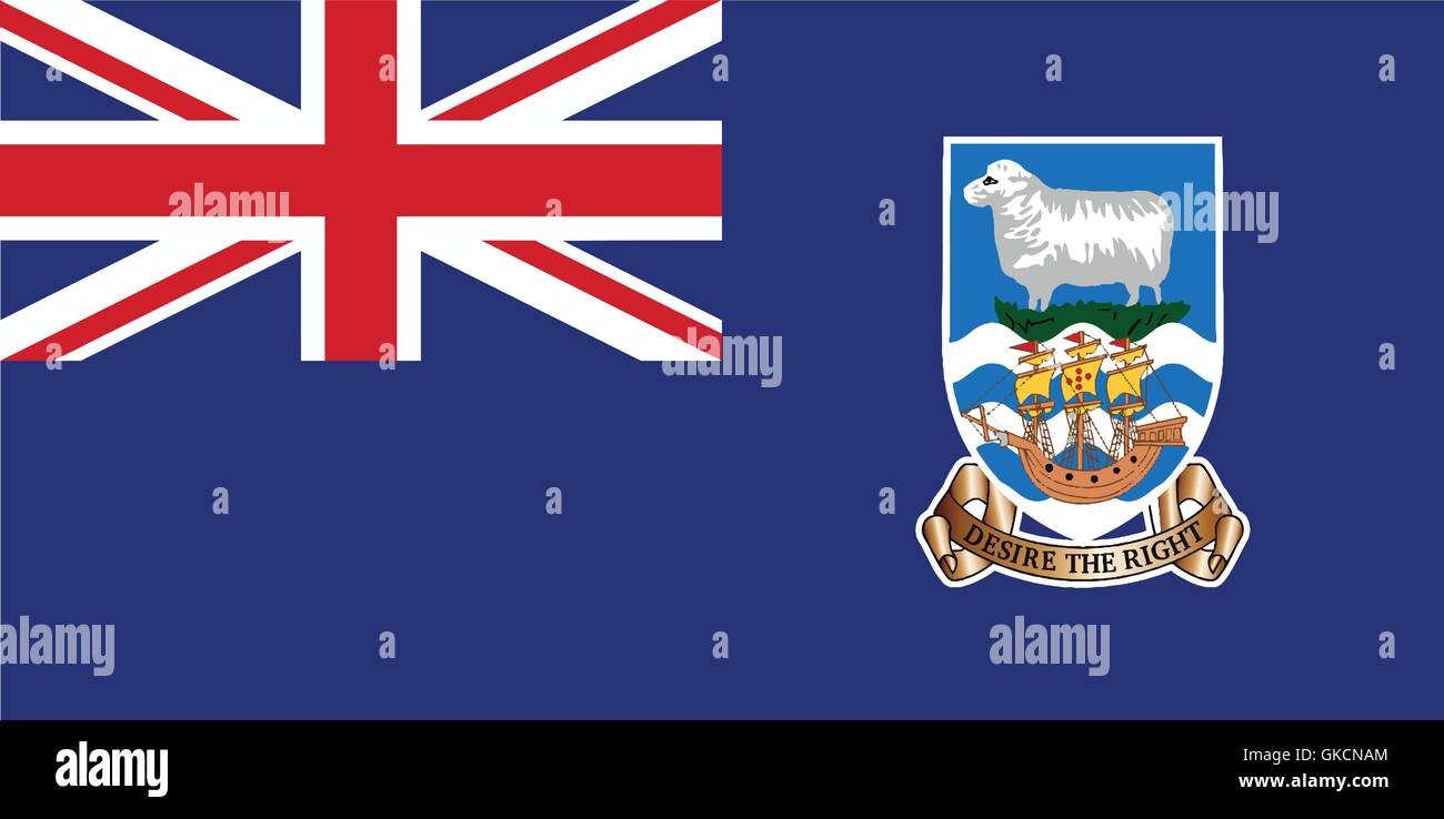 Falkland Islands Flag Stock Vector Image & Art - Alamy