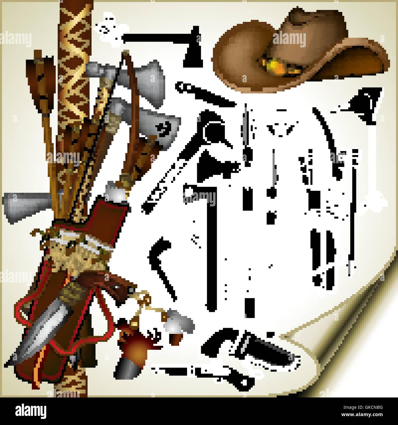 set of ancient weapons Stock Vector Image & Art - Alamy