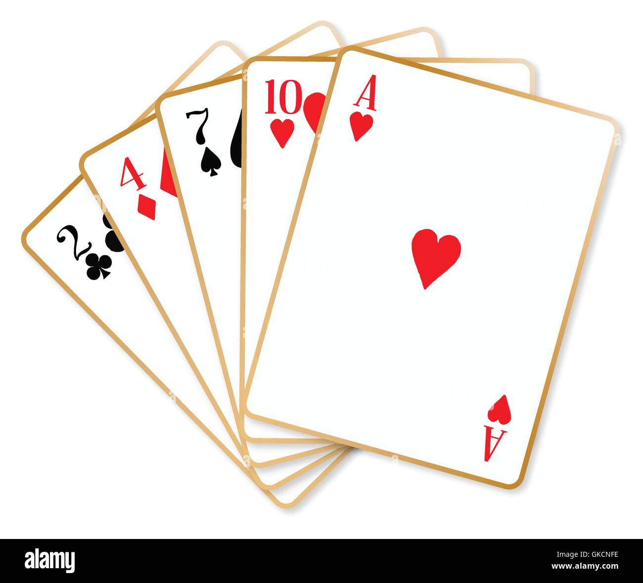 Poker hand high card Stock Vector Images - Alamy