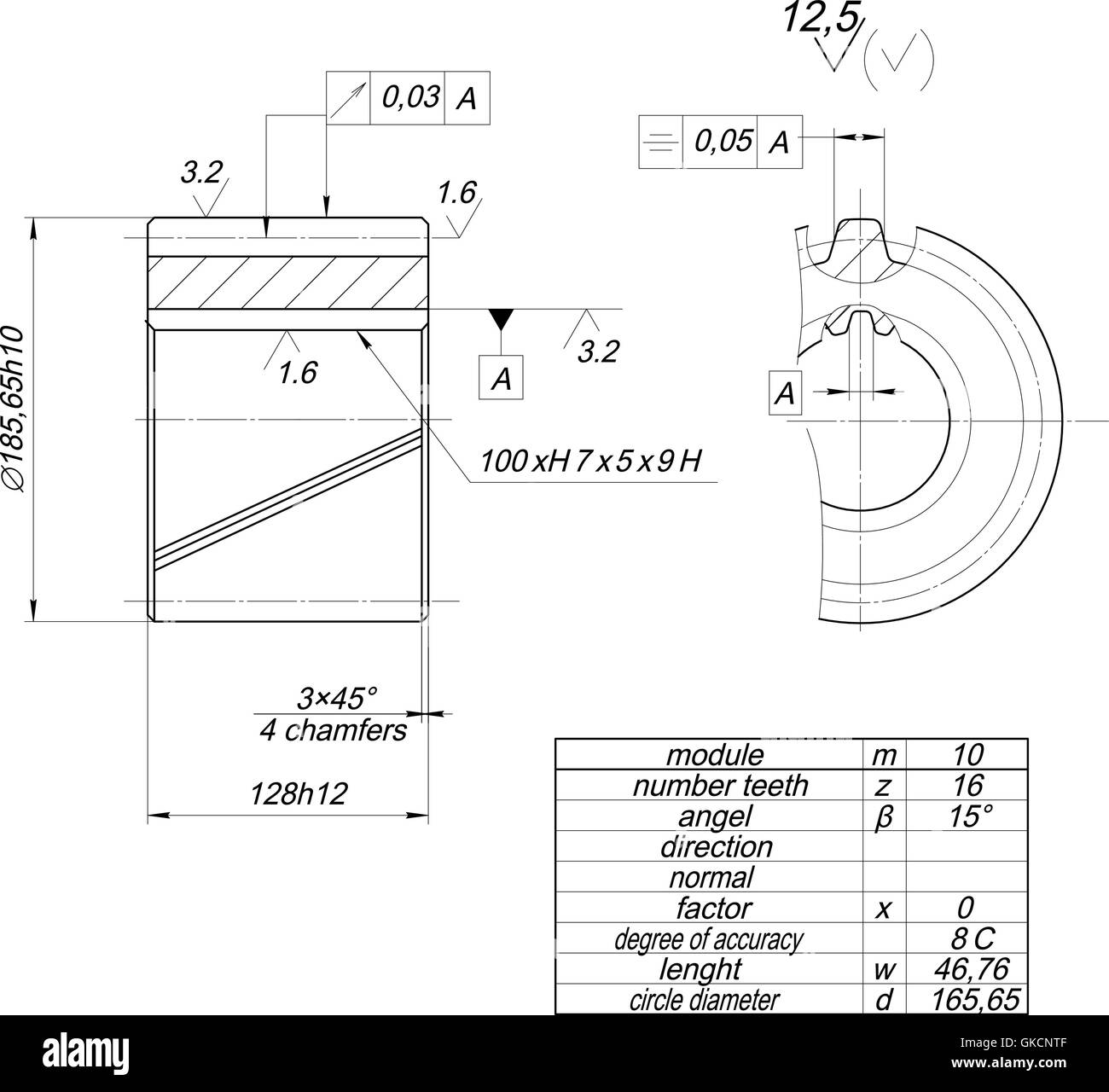 Sketch of wheel with circle diameter Stock Vector Image & Art - Alamy