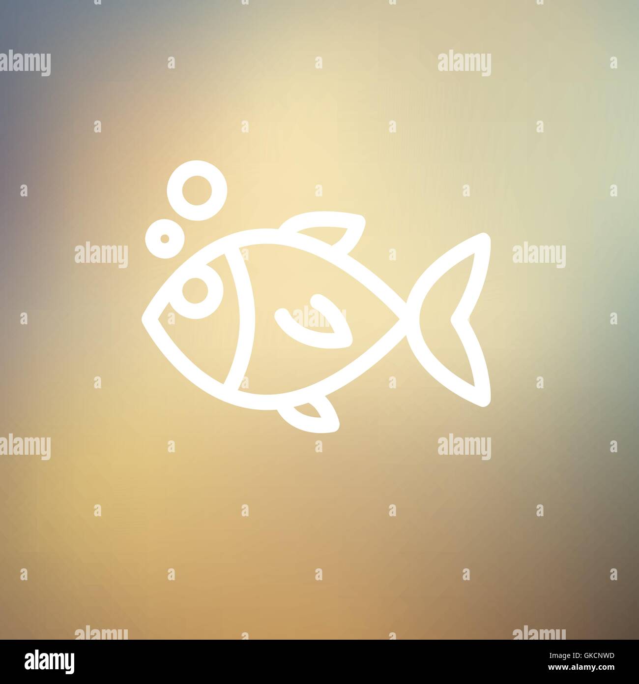 Little fish thin line icon Stock Vector Image & Art - Alamy
