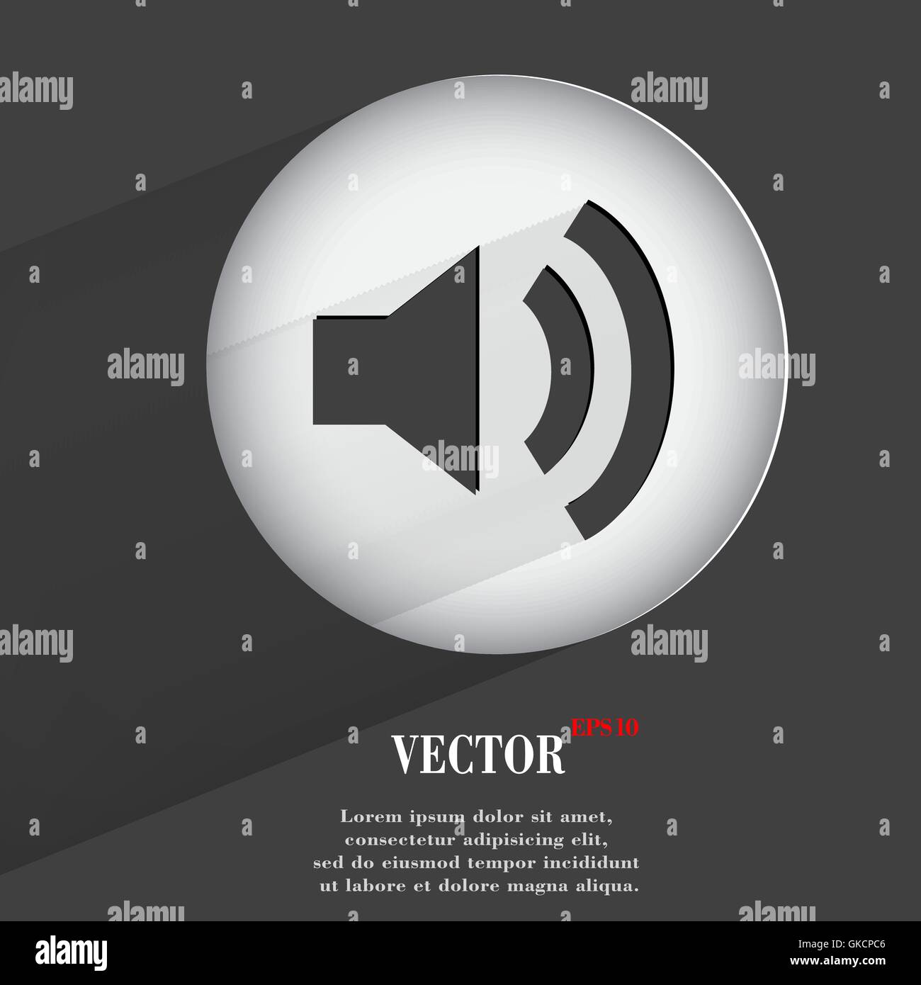 volume. Flat modern web button with long shadow and space for your text Stock Vector Image & Art ...