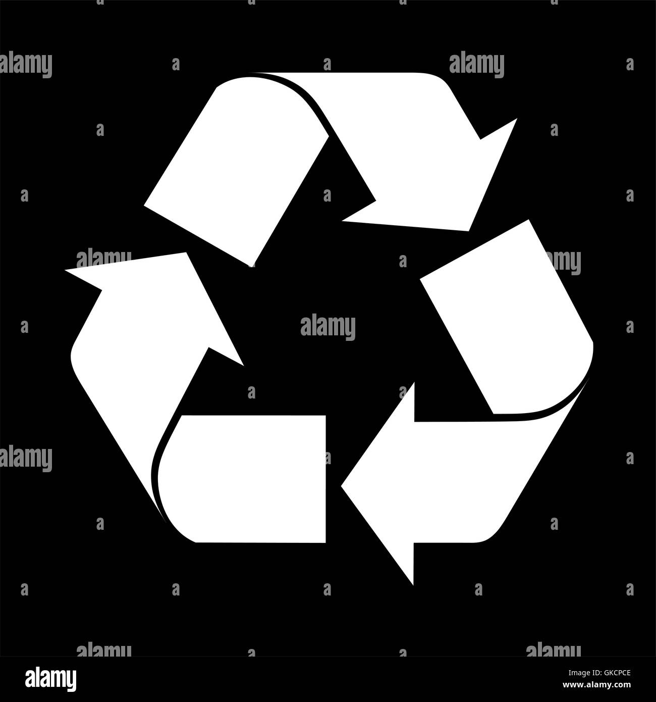 Reuse symbol, isolated on black Stock Vector Image & Art - Alamy