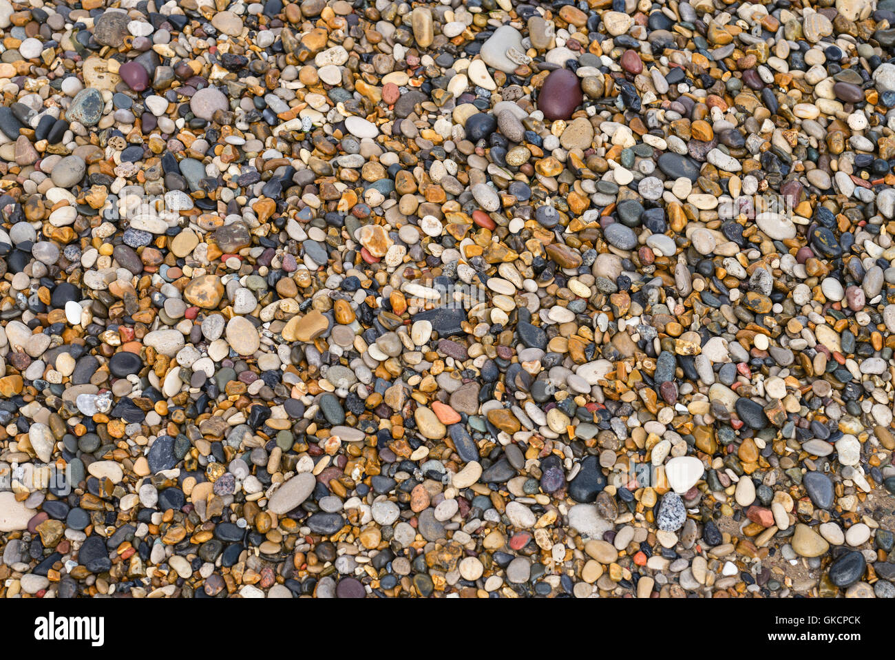Pebbles and shingle on Seaham Beach, County Durham, England, UK Stock ...