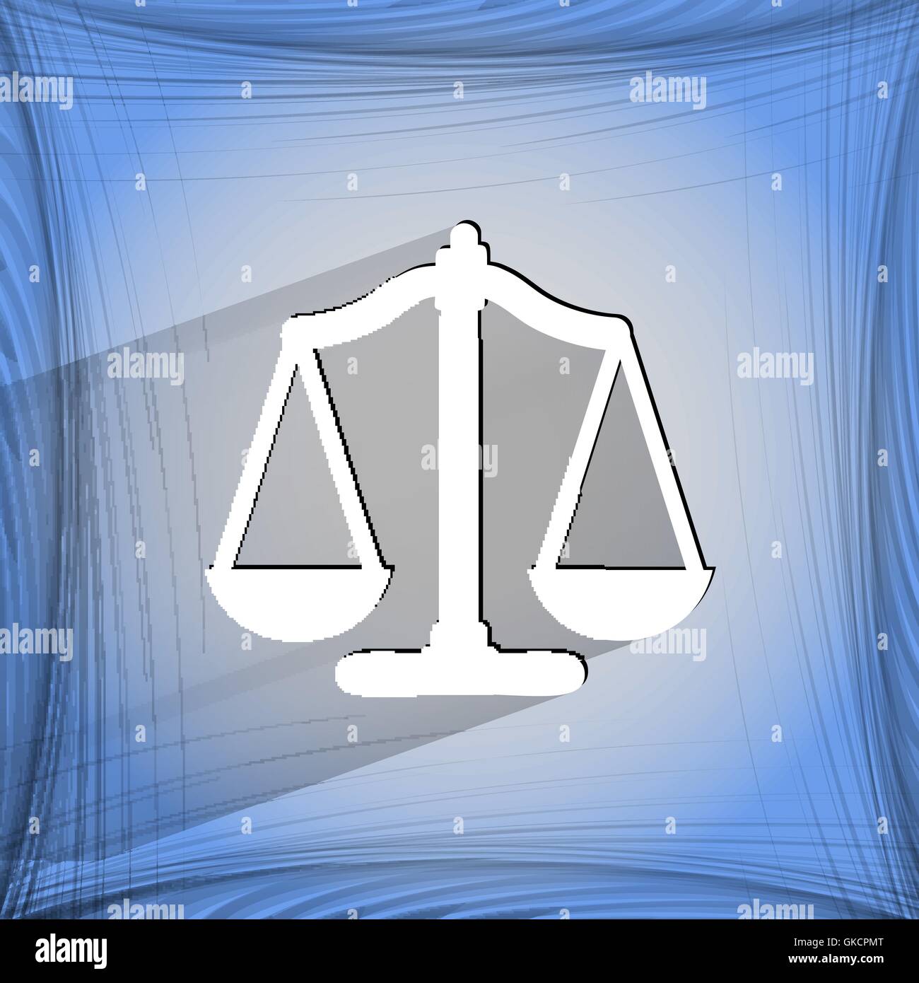 Scales balance. Flat modern web button on a flat geometric abstract ...