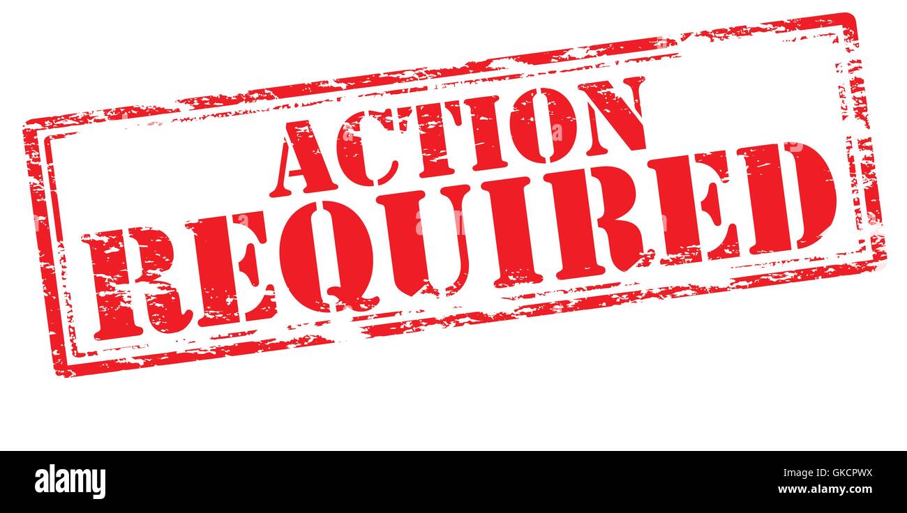 Action needed stamp hi-res stock photography and images - Alamy