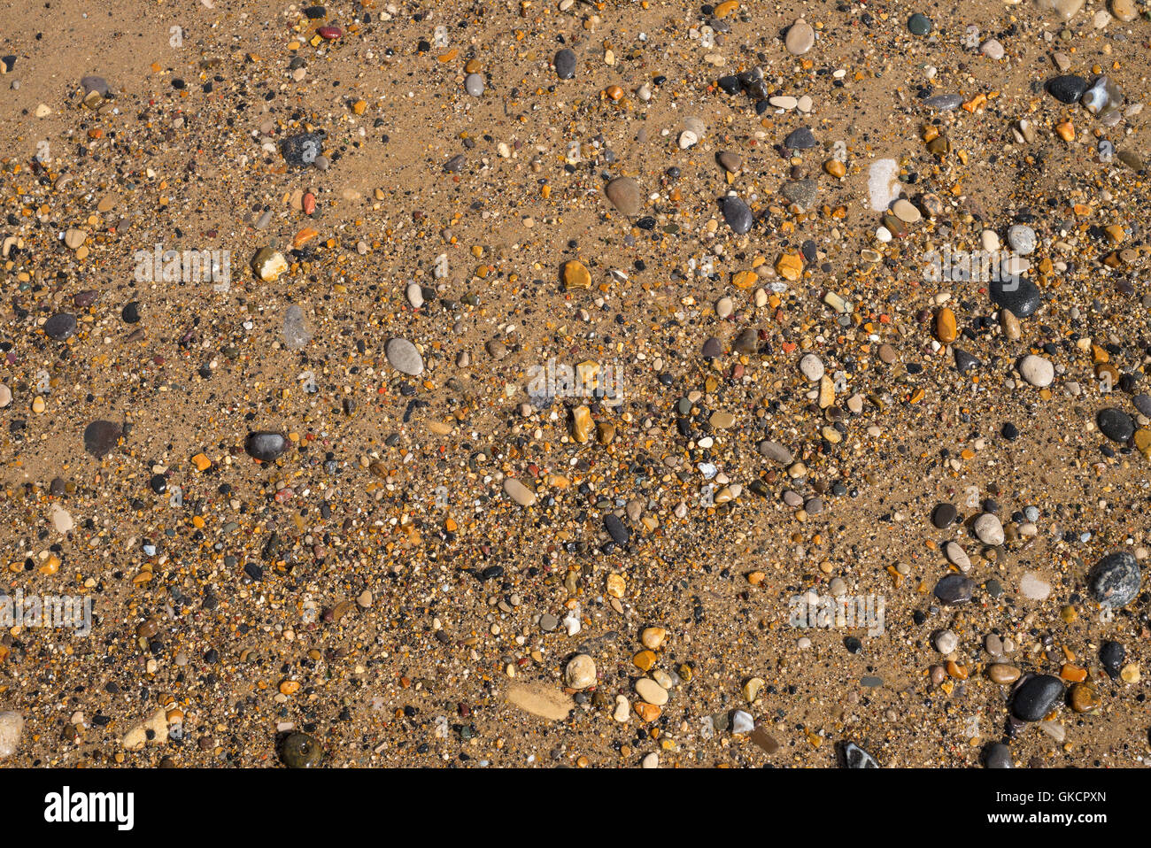 Pebbles and shingle on Seaham Beach, County Durham, England, UK Stock ...