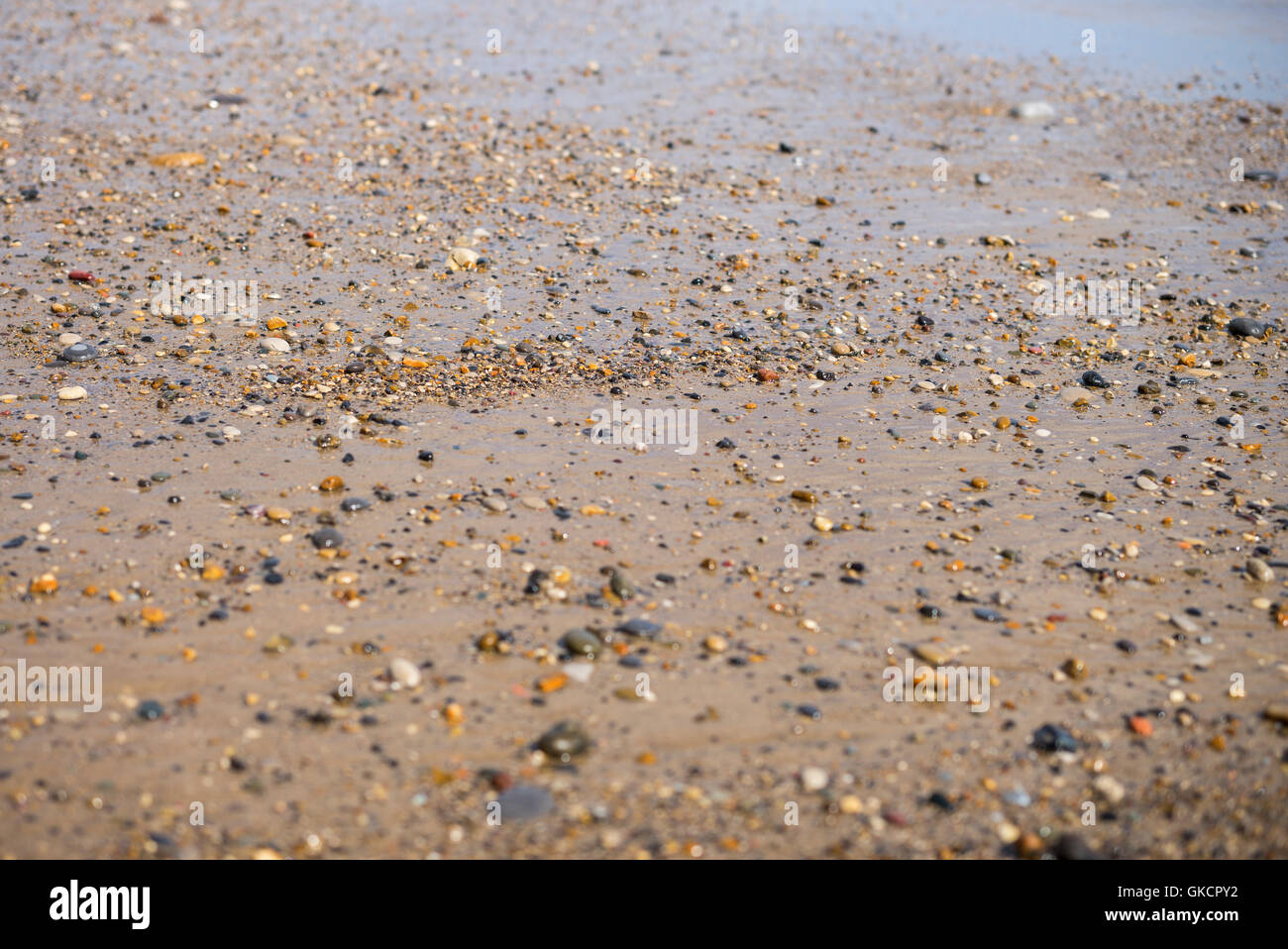 Pebbles and shingle on Seaham Beach, County Durham, England, UK Stock ...