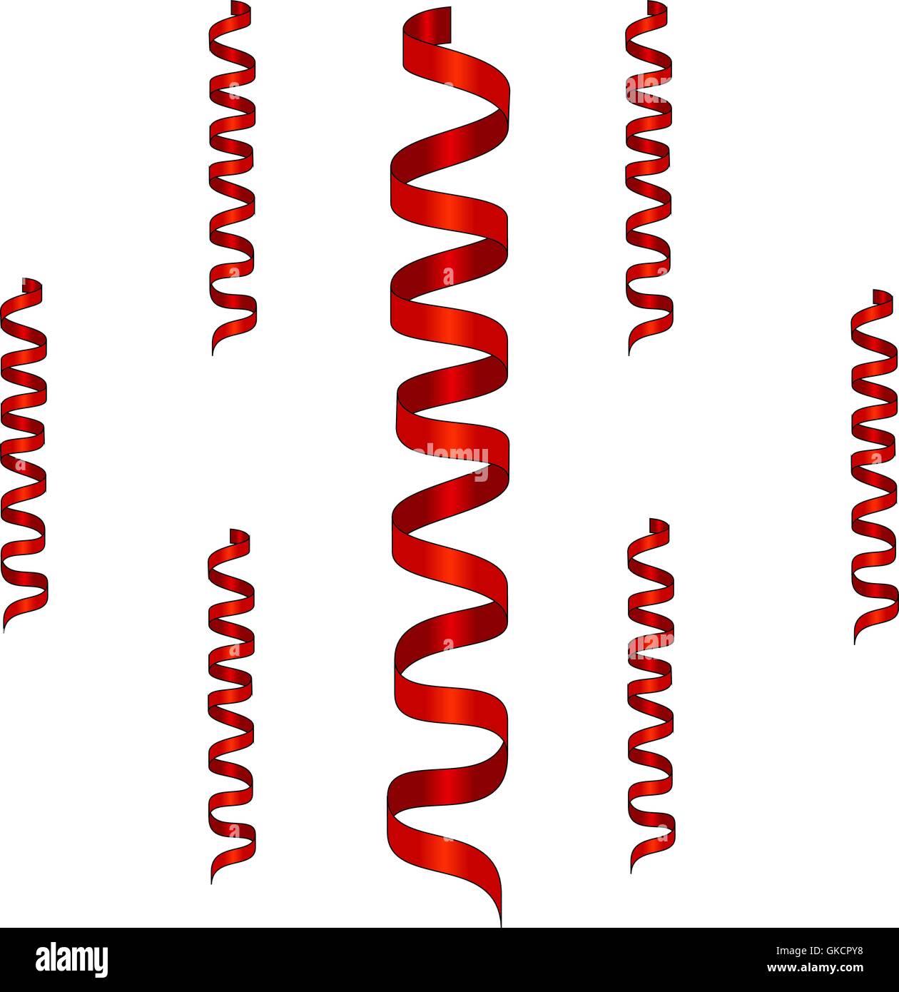 Long flowing red tape for festivities vector Stock Vector Image & Art ...