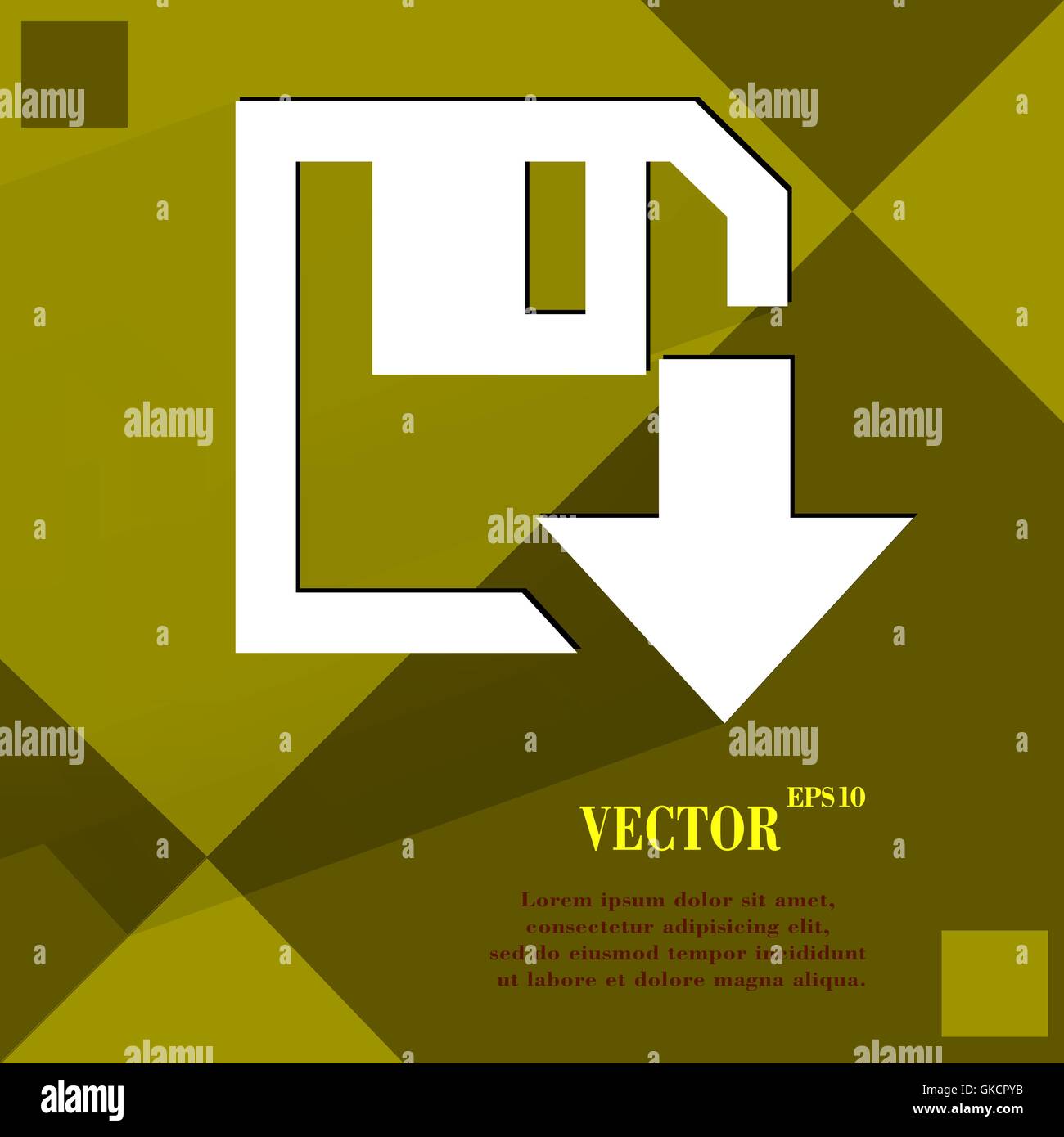 floppy disk download. Flat modern web design on a flat geometric abstract background Stock ...