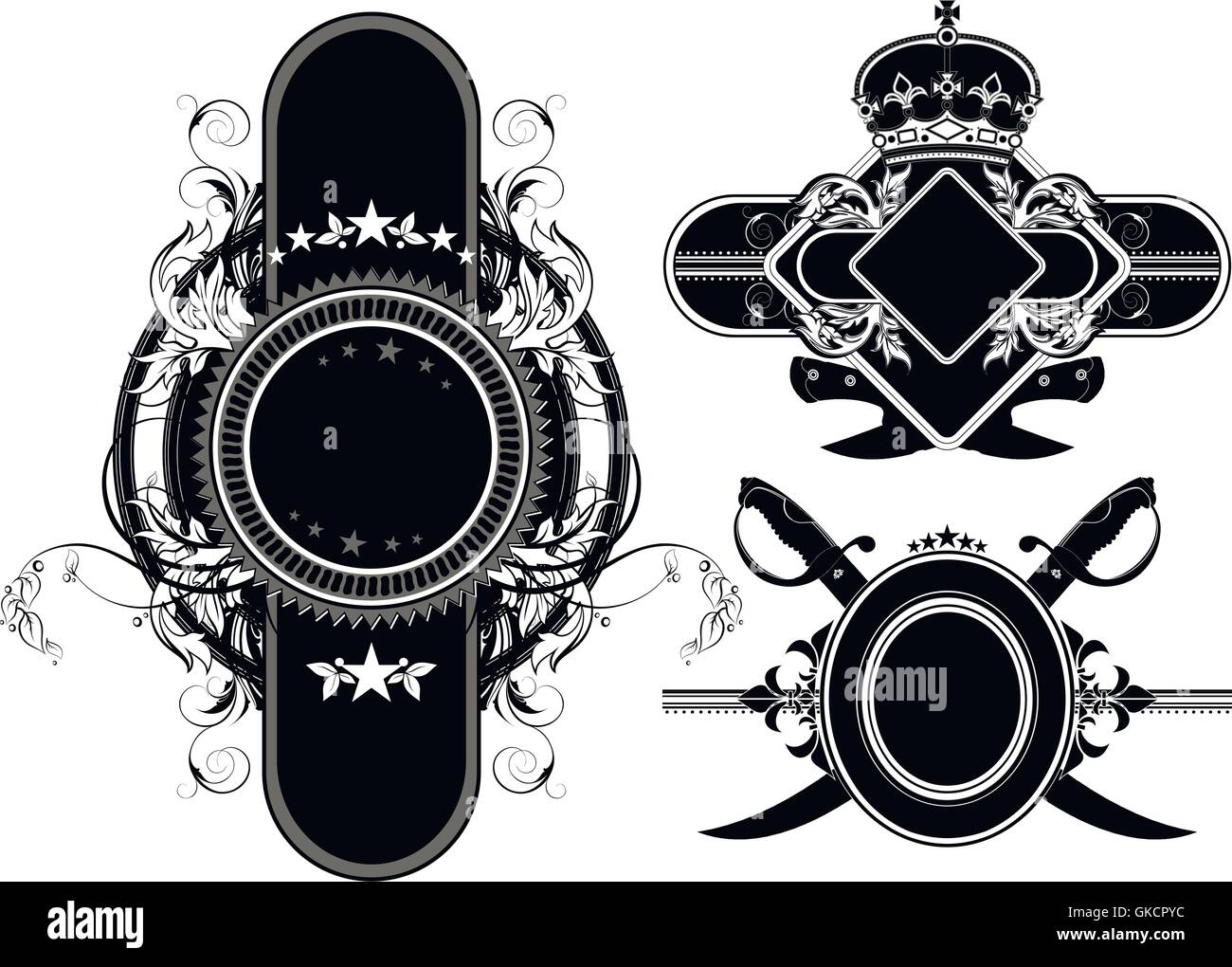 set of ornamental shields Stock Vector Image & Art - Alamy