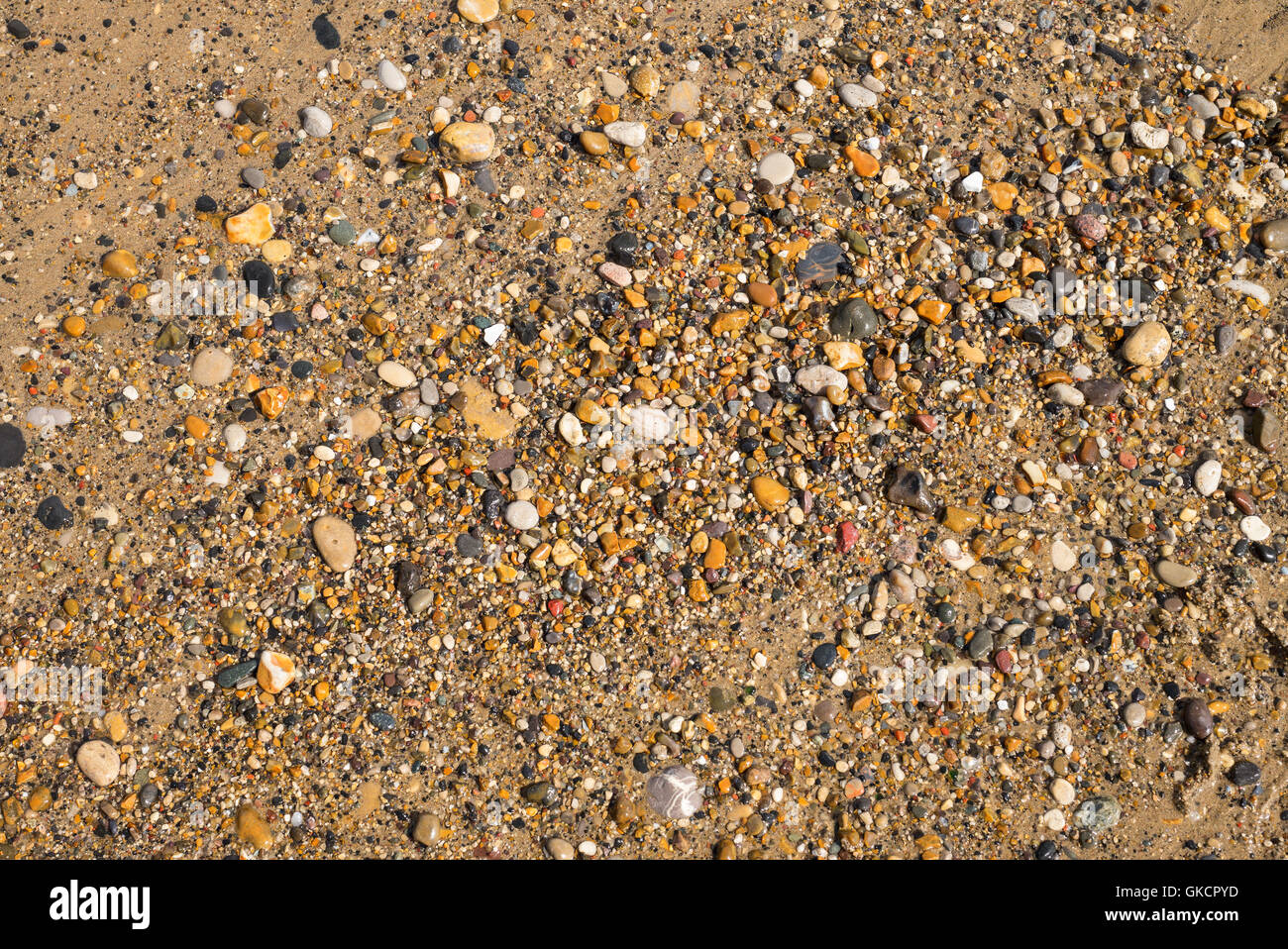 Pebbles and shingle on Seaham Beach, County Durham, England, UK Stock ...