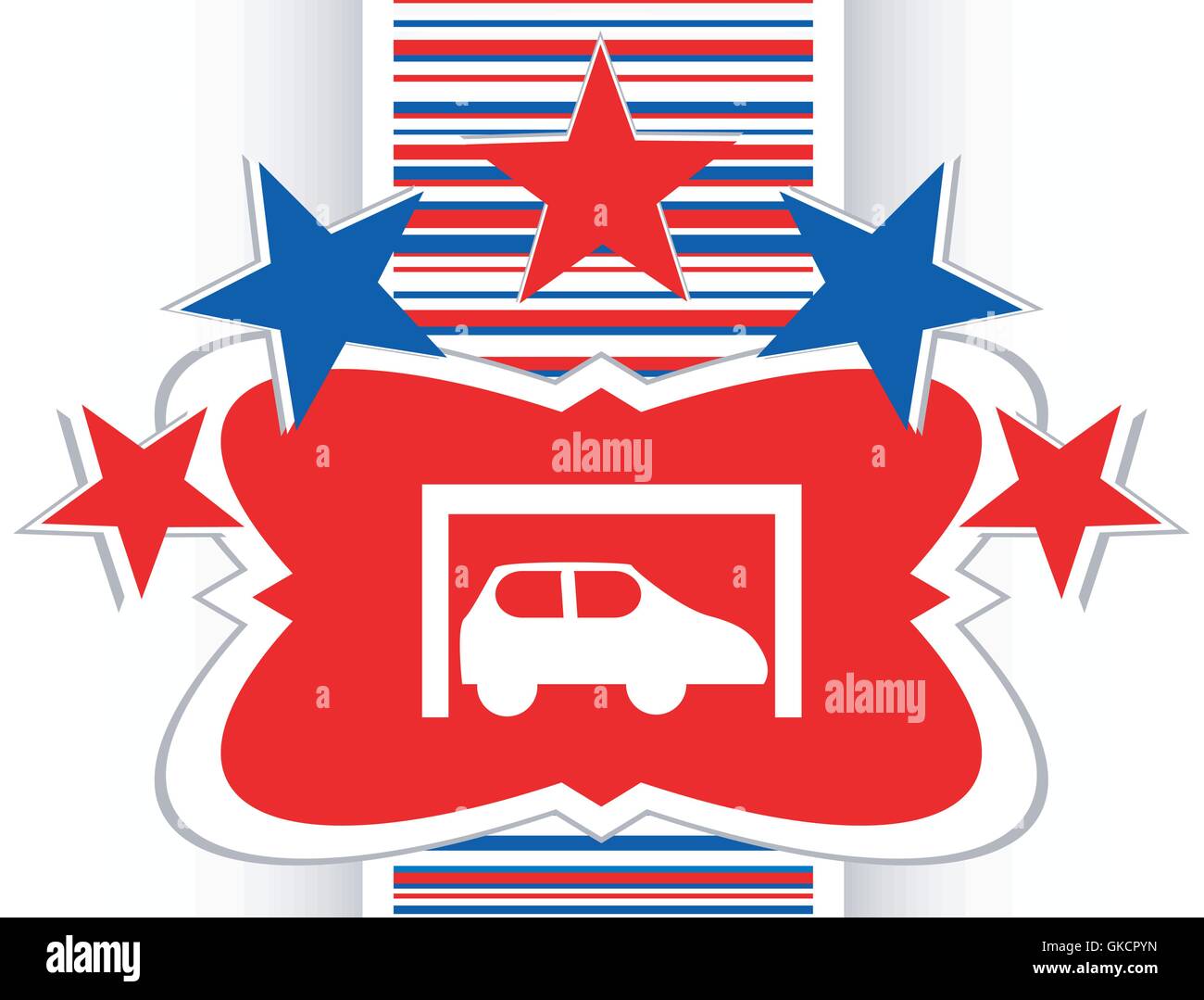 Car icon button design elements isolated on white vector Stock Vector ...