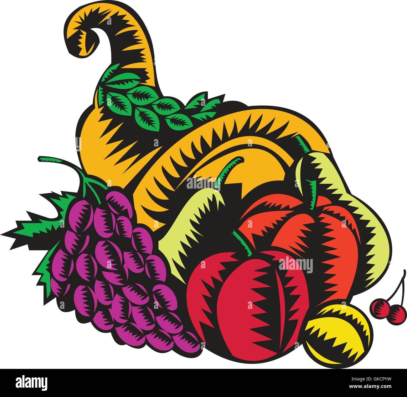 Cornucopia Stock Vector Images - Alamy