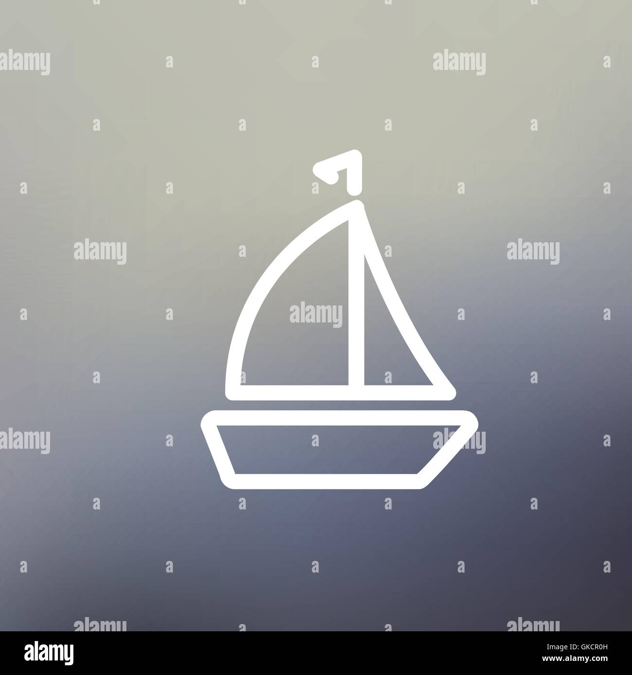 Sailboat thin line icon Stock Vector Image & Art - Alamy