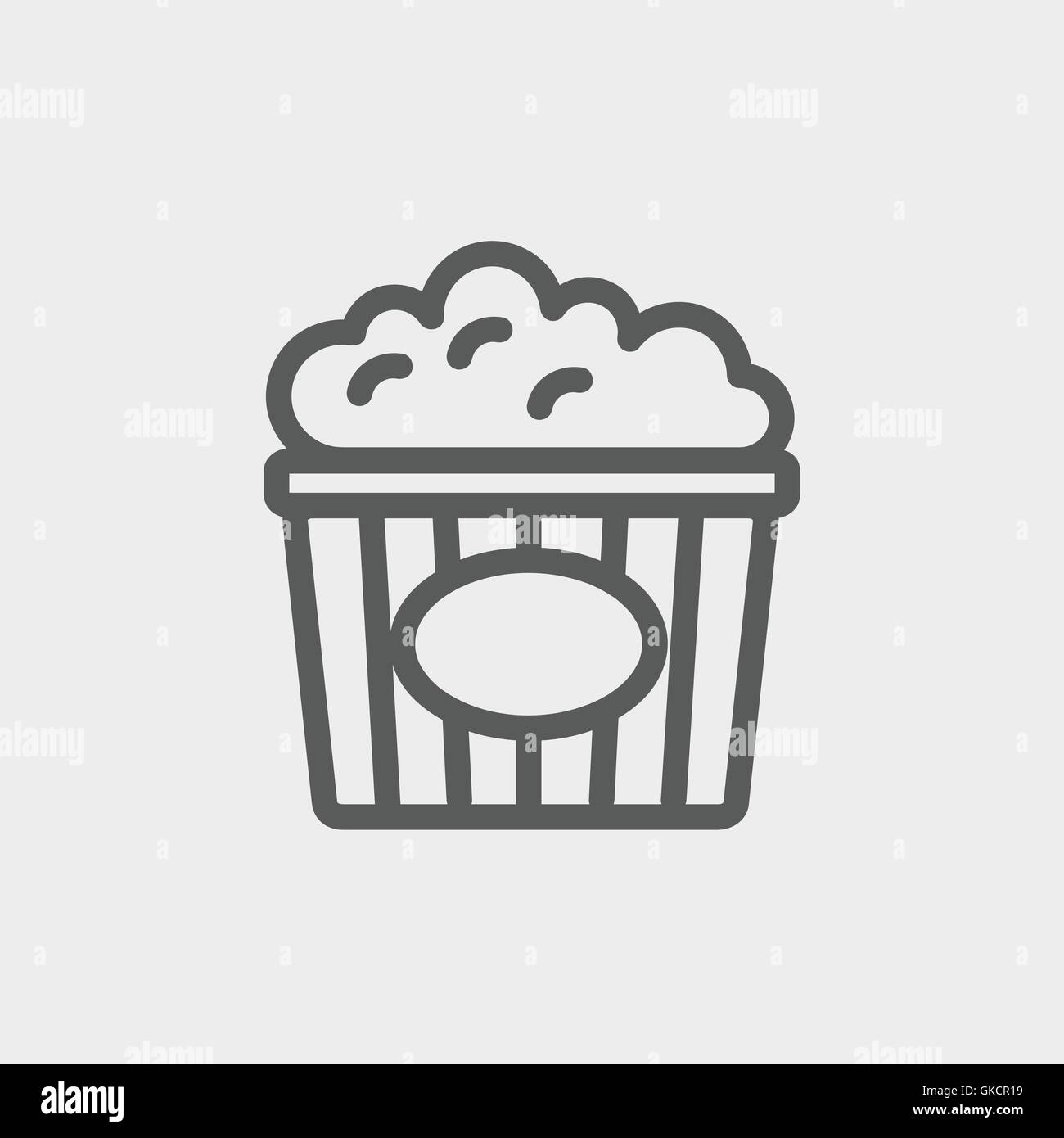 Popcorn icon modern line Stock Vector Images - Alamy