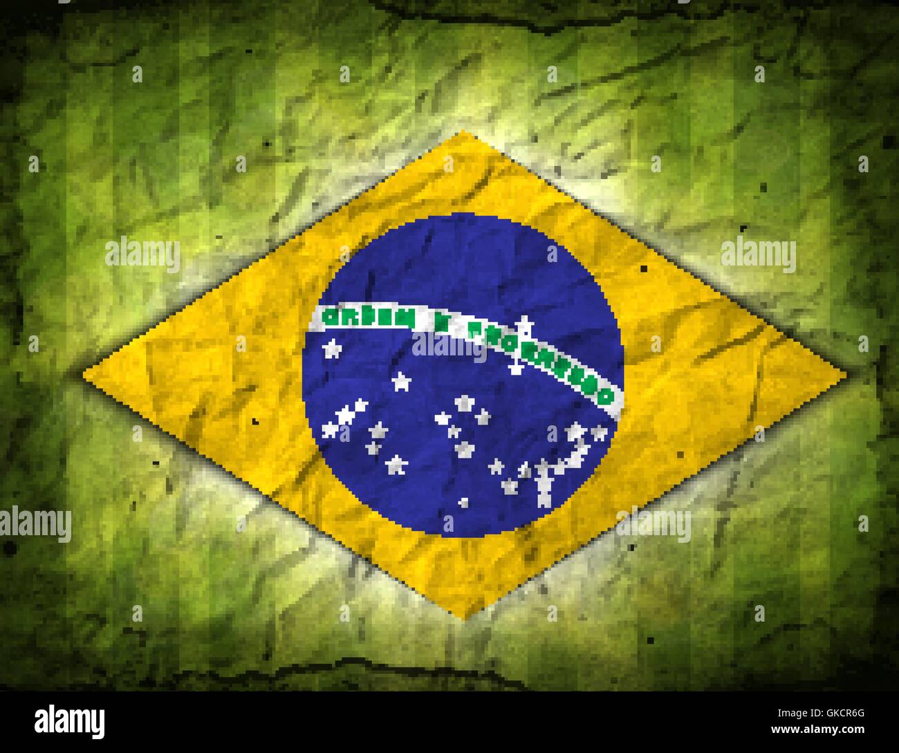 Illustration football card in Brazil flag colors Stock Vector Image ...