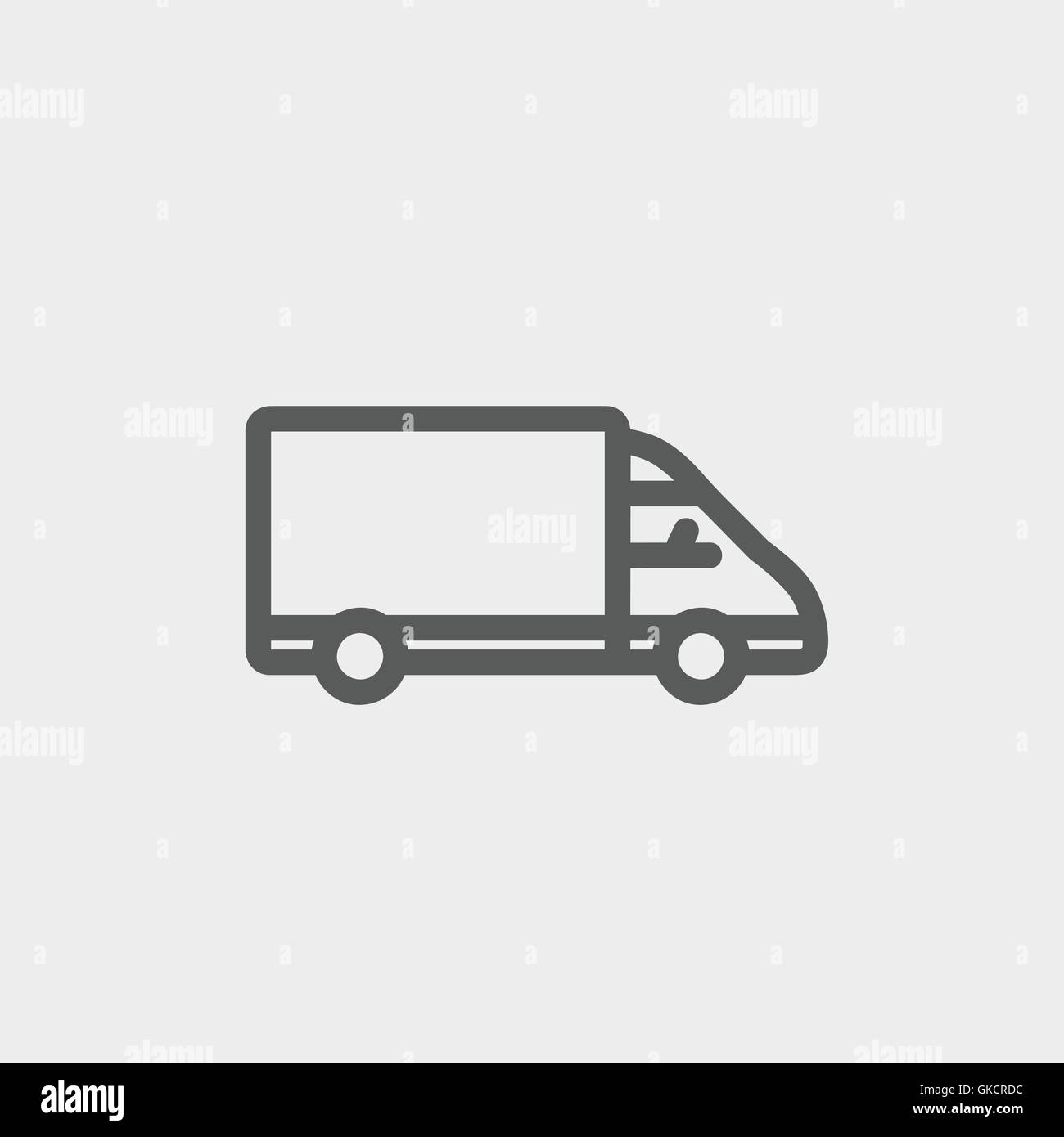 Delivery van thin line icon Stock Vector Image & Art - Alamy
