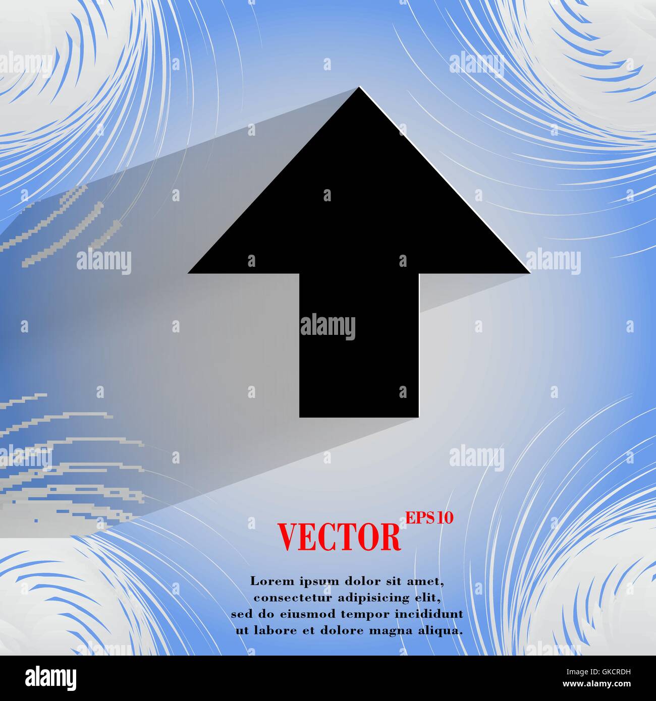 up arrow. Flat modern web design on a flat geometric abstract ...