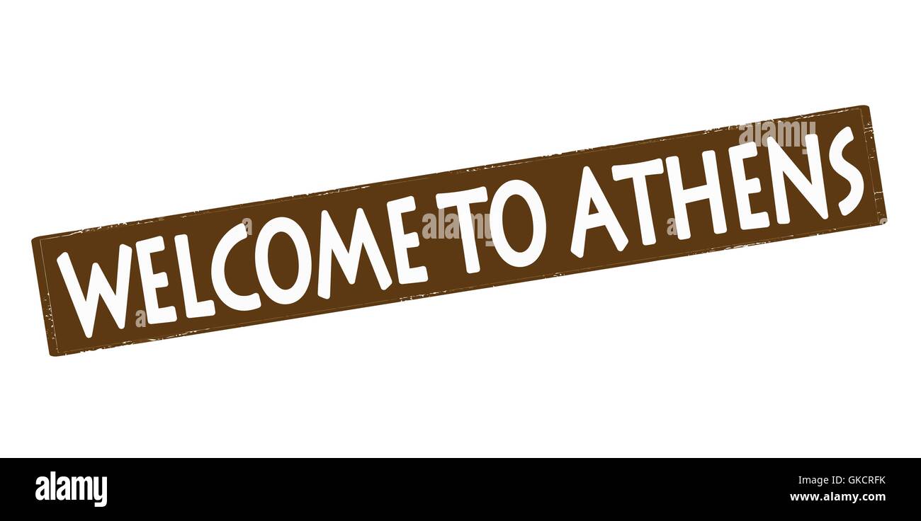 Welcome to Athens Stock Vector Image & Art - Alamy