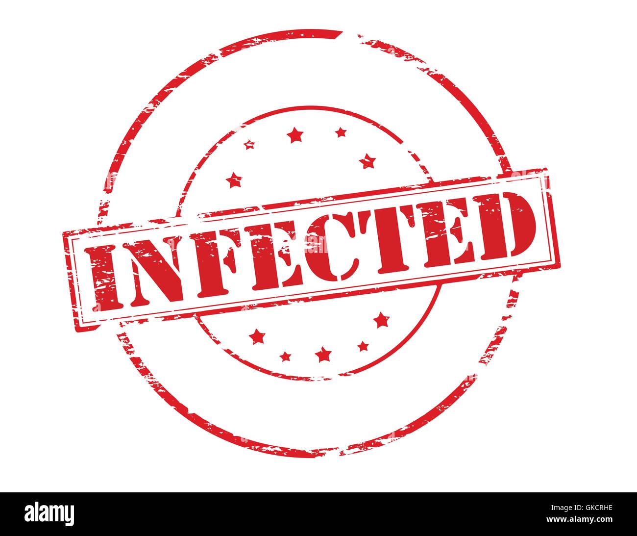 Infected stamp Stock Vector Images - Alamy