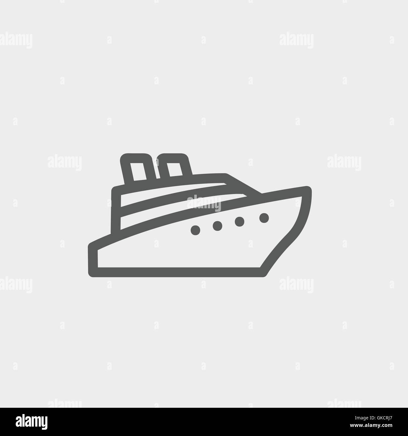 Cruise ship thin line icon Stock Vector Image & Art - Alamy