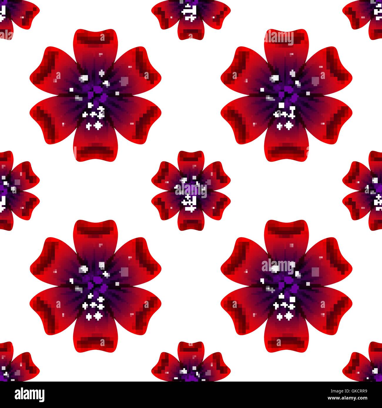 Beautiful rad flower. Seamless floral pattern. Vector Stock Vector ...