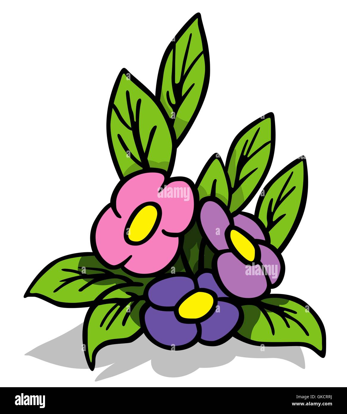 Violet flower clipart Cut Out Stock Images & Pictures - Alamy