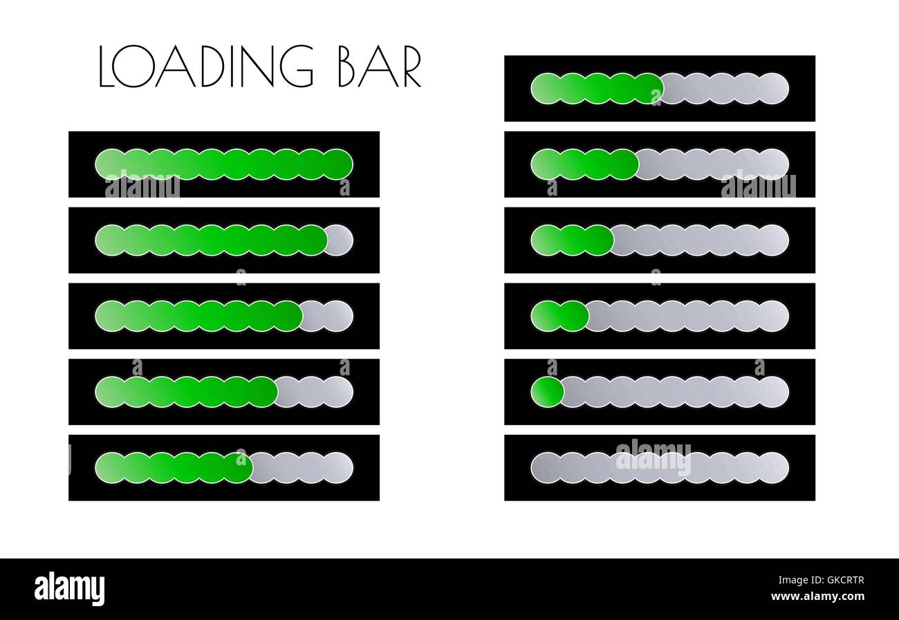 green loading bars Stock Vector Image & Art - Alamy