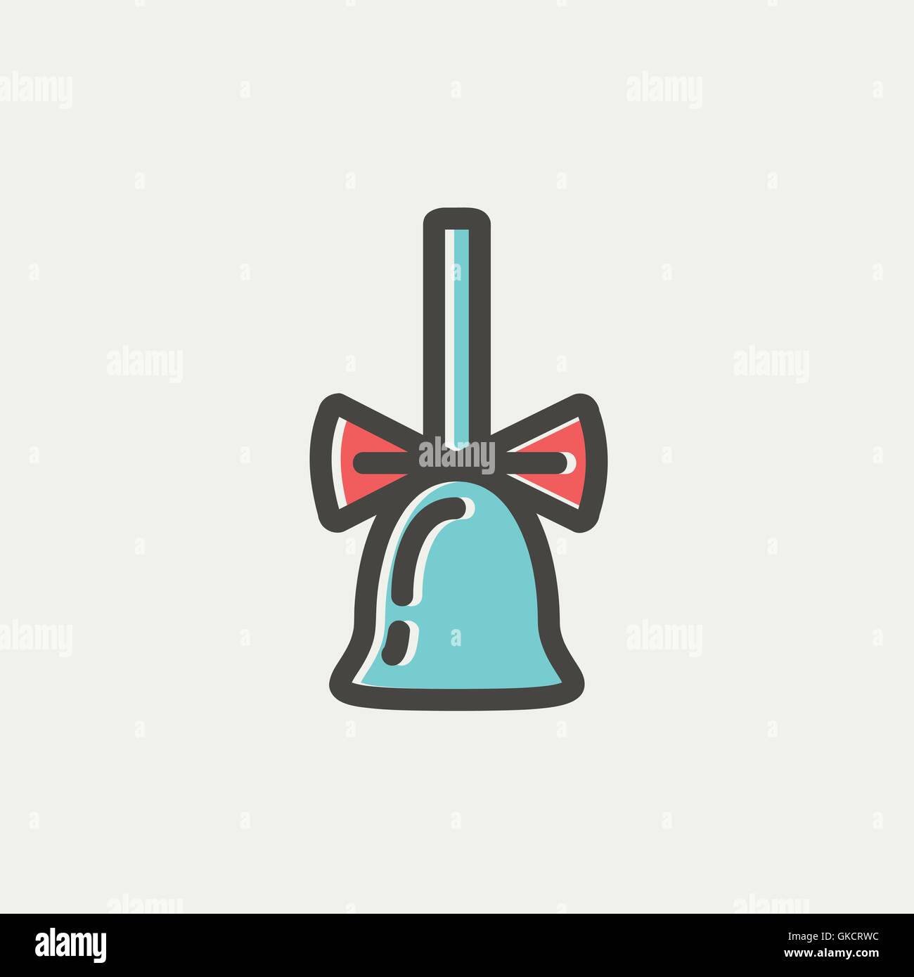 Thin red ribbon bow Stock Vector Images - Alamy