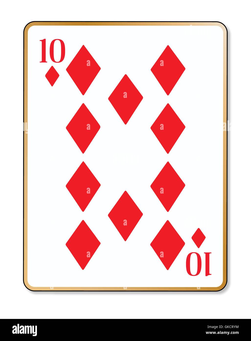 Ten diamonds playing card Stock Vector Images - Alamy