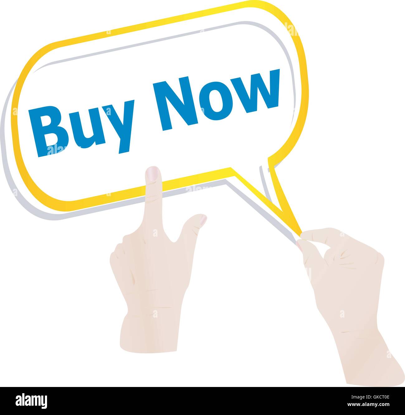 hands holding abstract cloud with buy now word vector Stock Vector ...