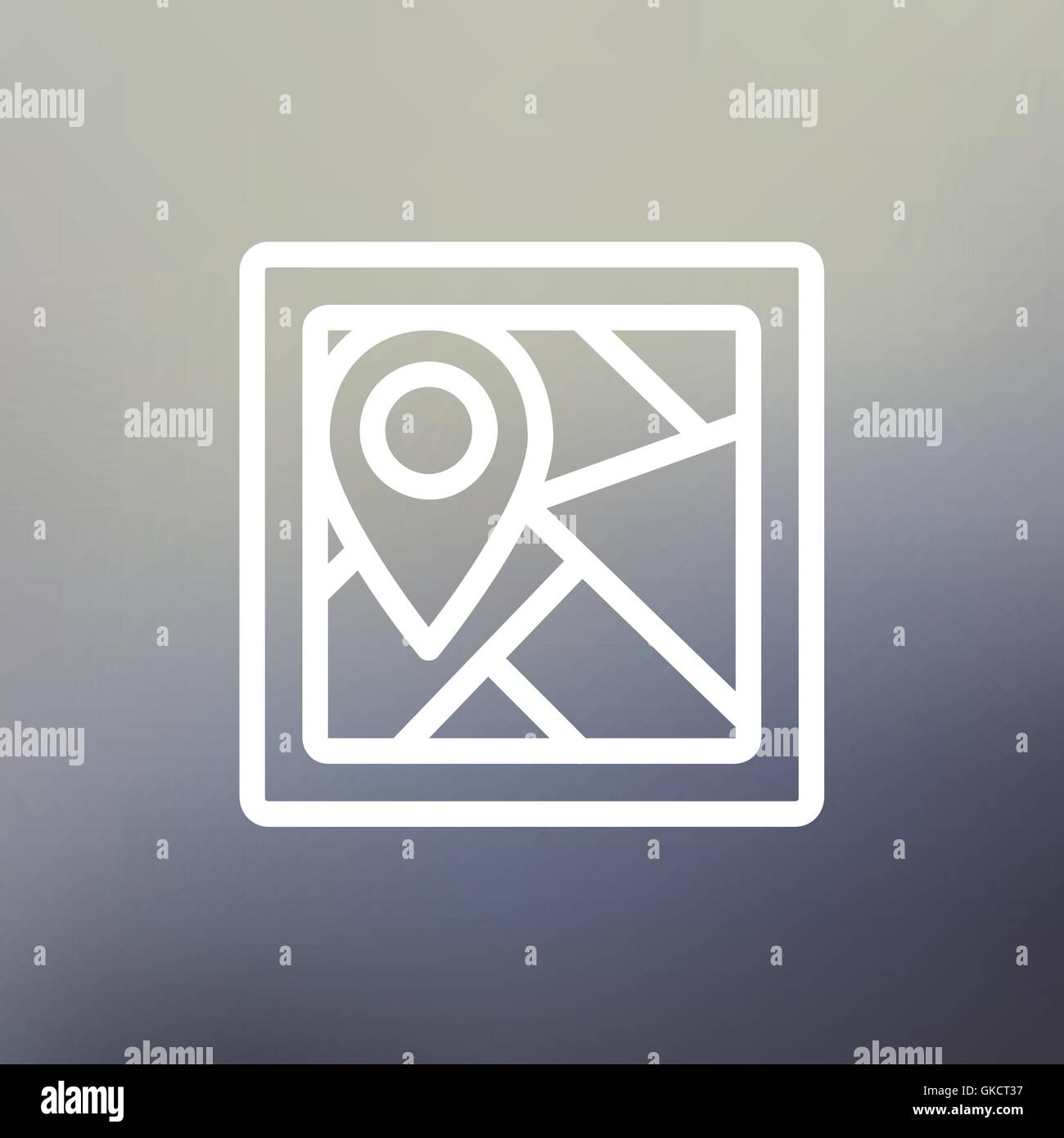Map pointer house thin line icon Stock Vector Image & Art - Alamy