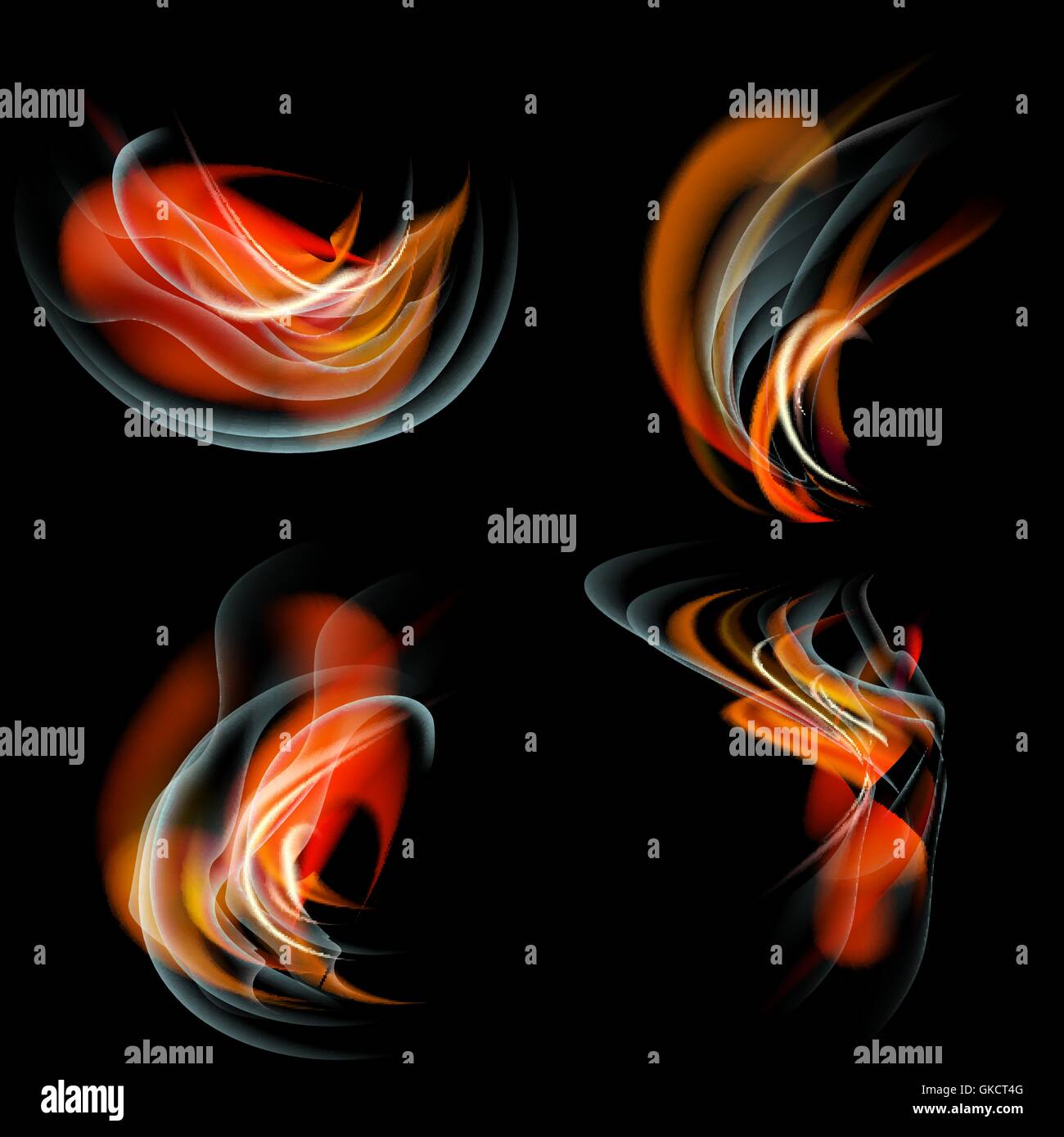 Set Burn flame fire vector abstract background with place for your text ...