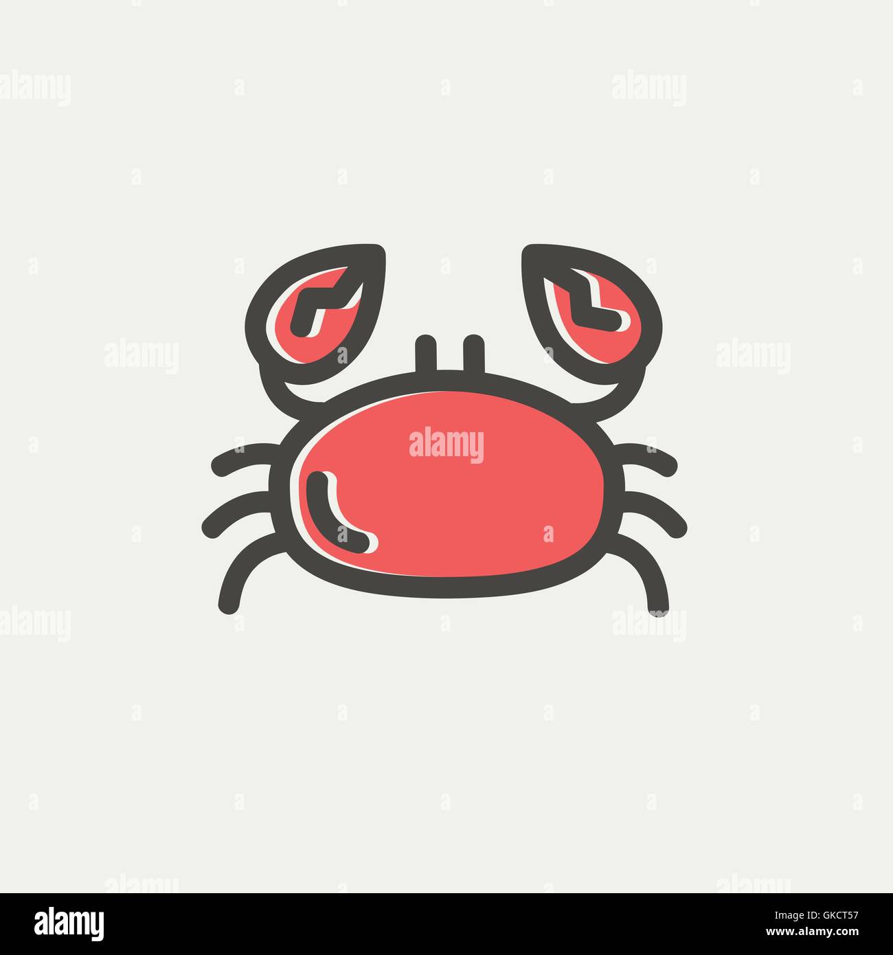 Crab outline Stock Vector Images - Alamy