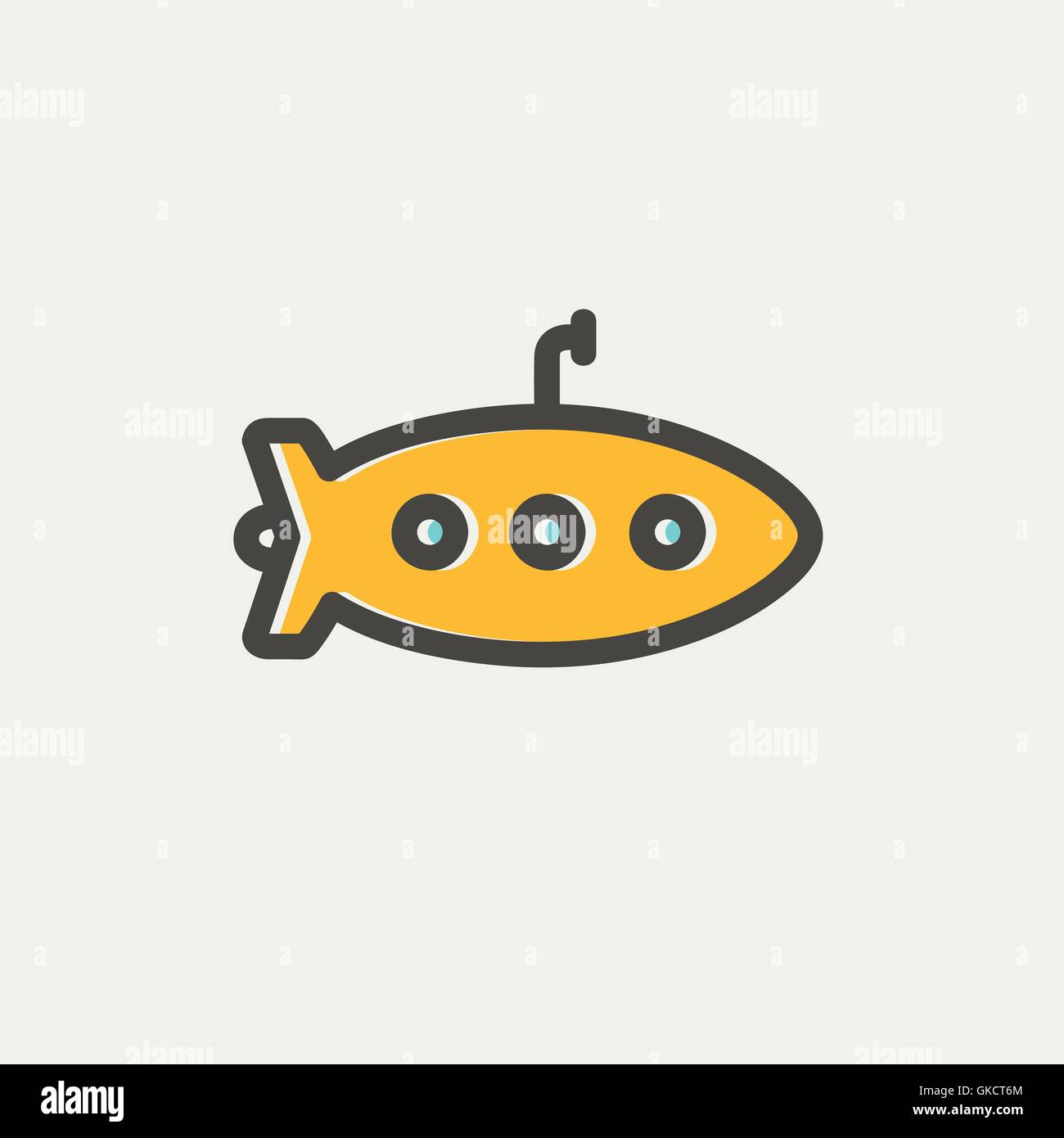 Submarine Thin Line Icon Stock Vector Image And Art Alamy