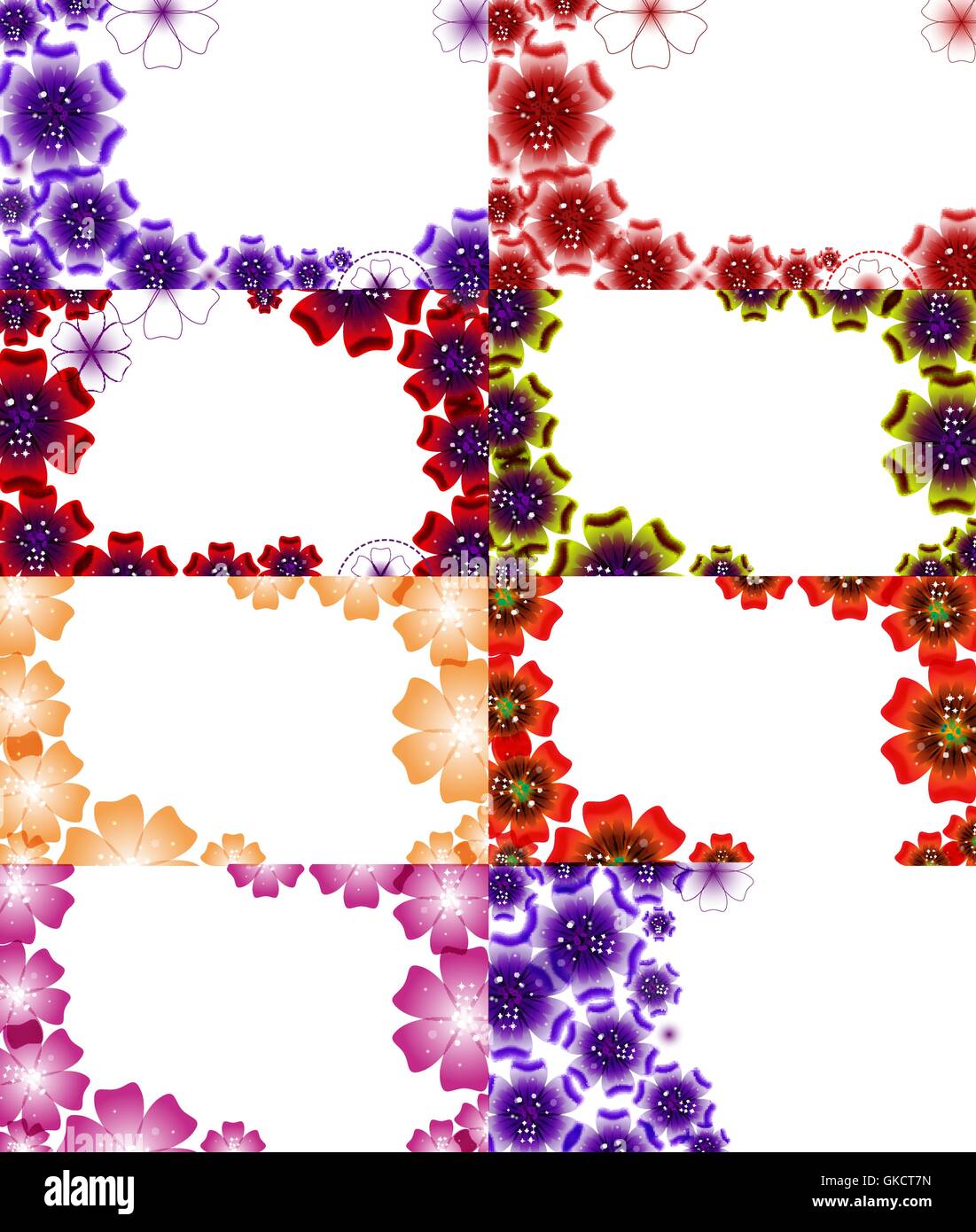 set Brochure design, abstract background beautiful colored flower ...